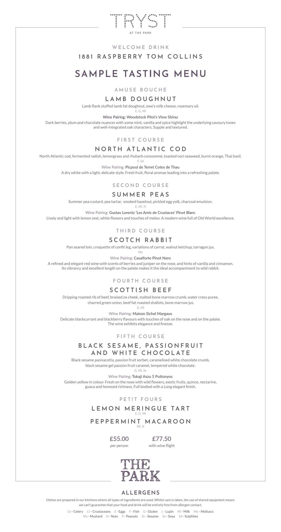 Sample TRYST Menu by Crieff Hydro Family of Hotels - Issuu