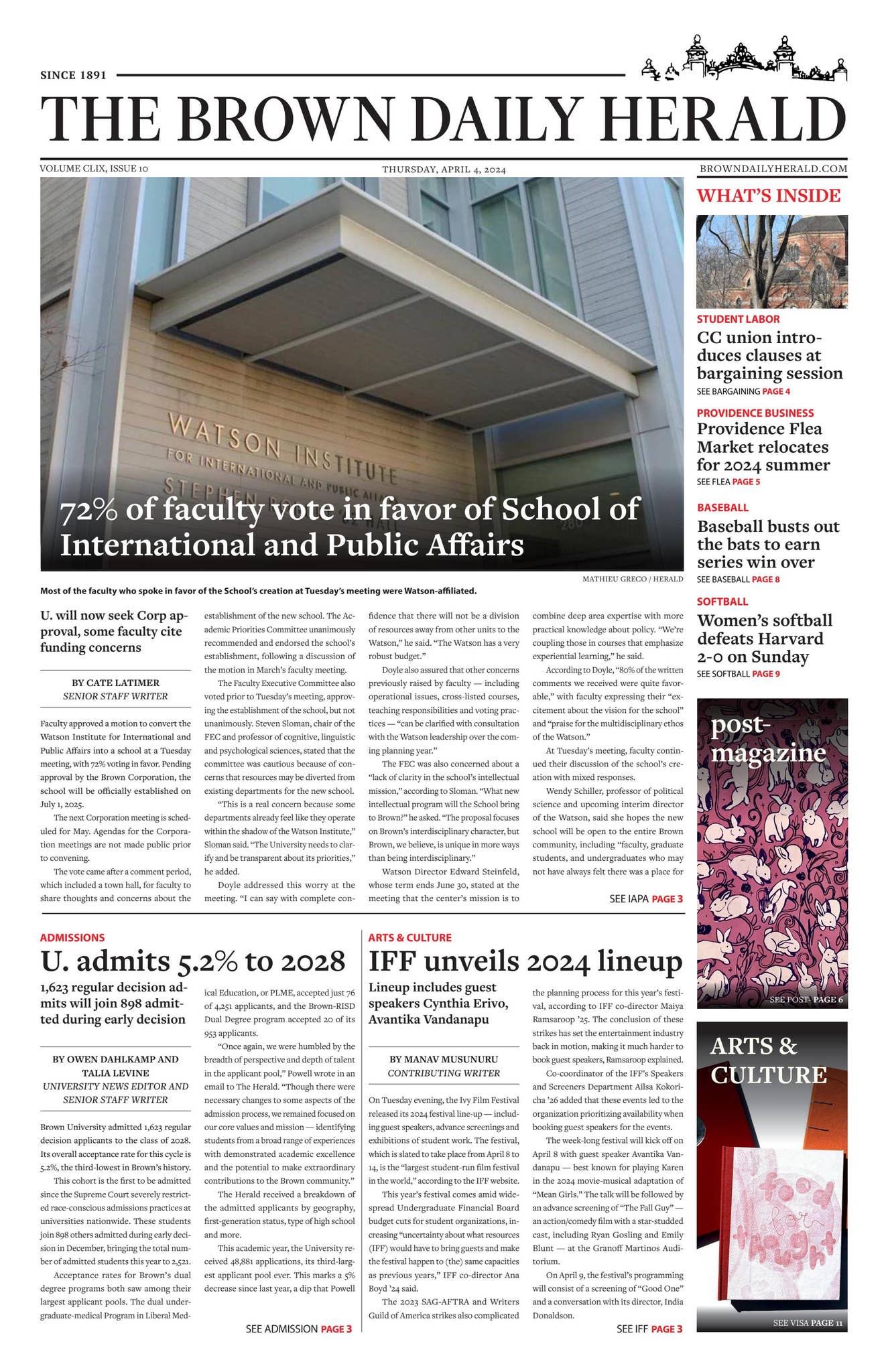 Thursday, April 4, 2024 by The Brown Daily Herald - Issuu