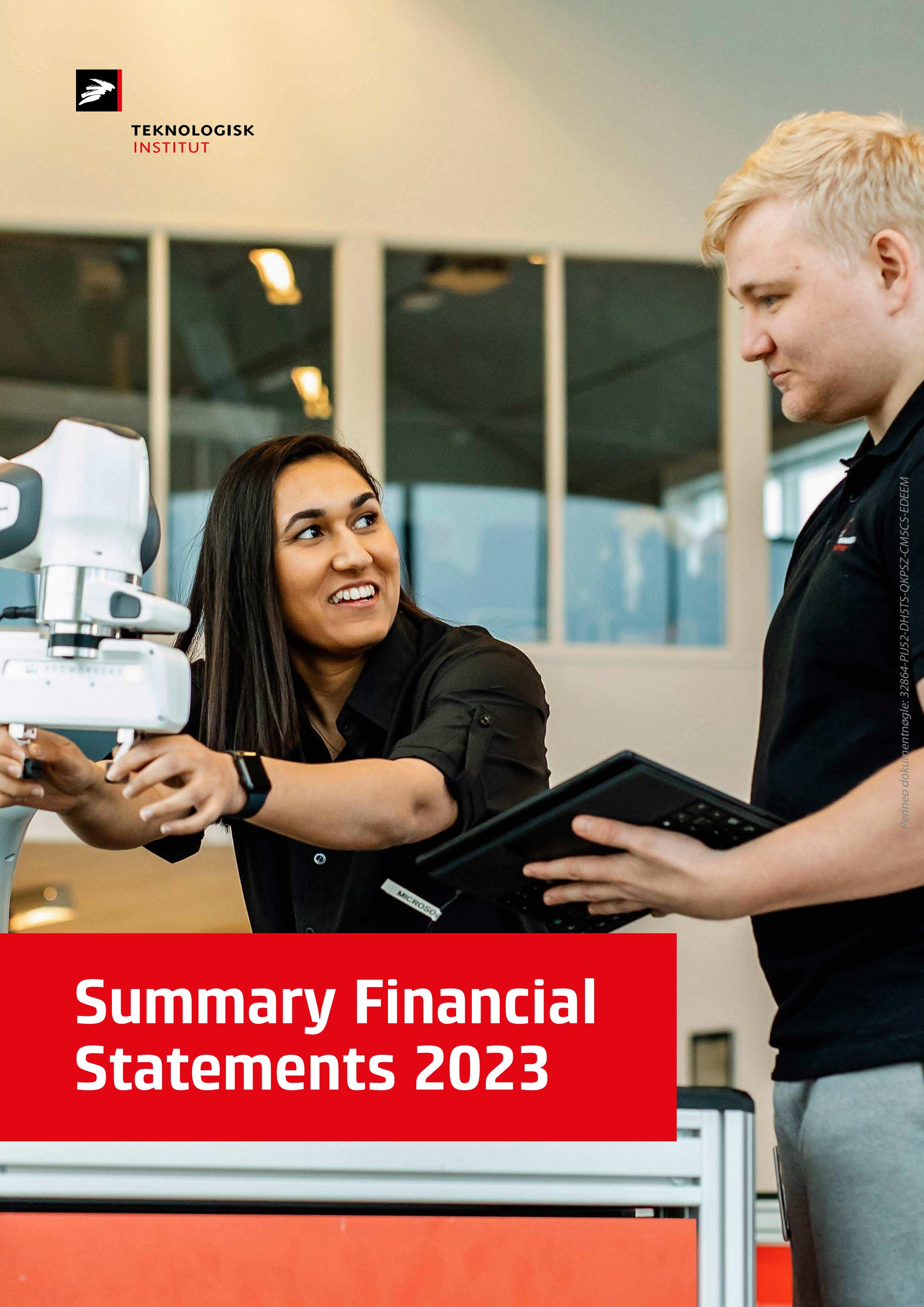Summary Financial Statements 2023 by Teknologisk Institut - Issuu
