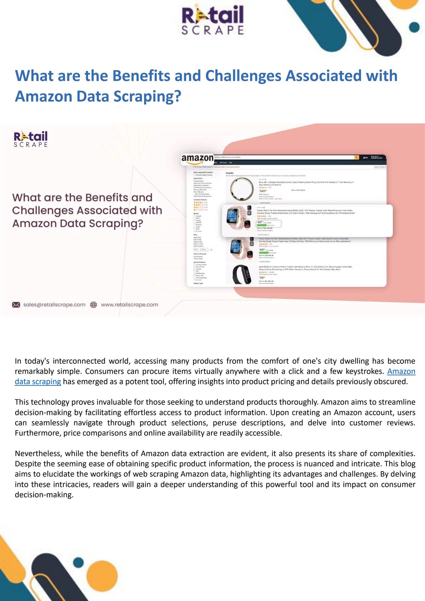 What are the Benefits and Challenges Associated with Amazon Data Scraping by Retail scrape - Issuu