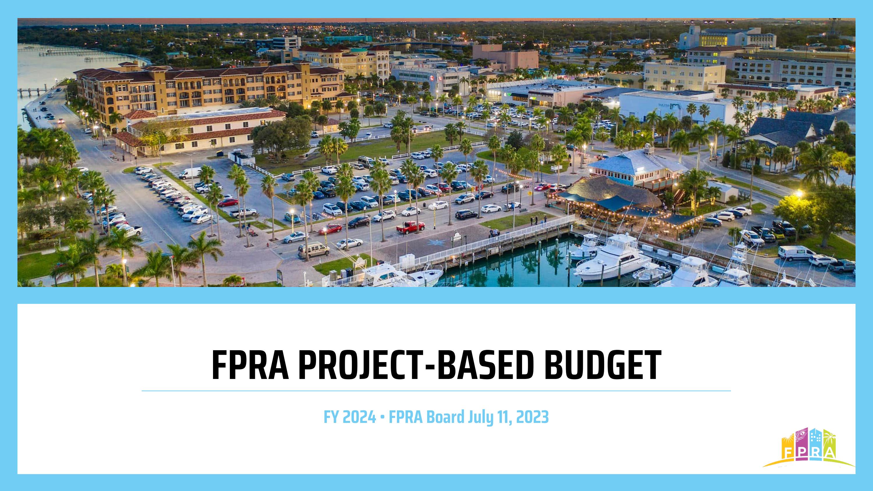 FY24 FPRA Project-Based Budget by City of Fort Pierce - Issuu
