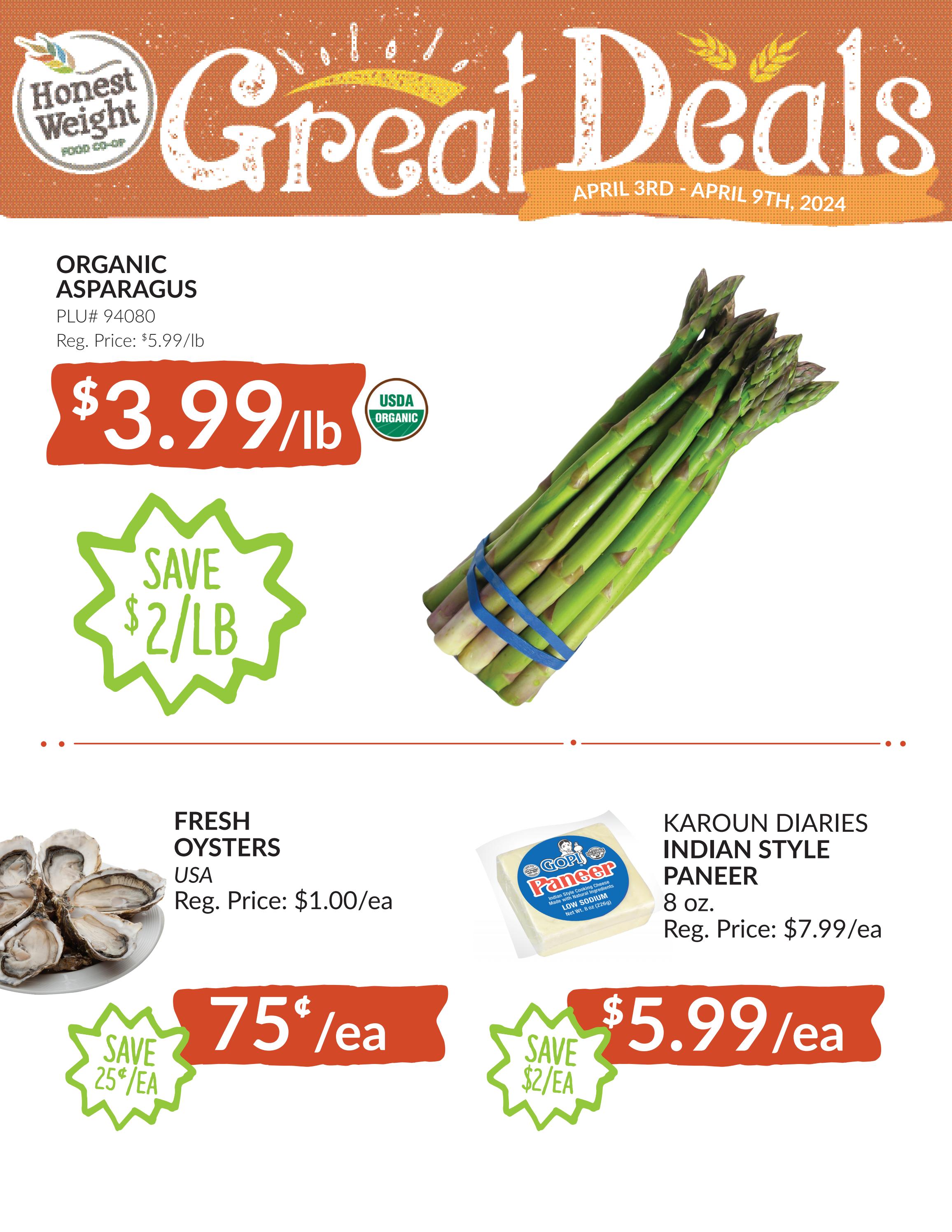 Honest Weight Food Co-op Great Deals Sales Flyer 4/1 - 4/7/24 by Honest ...
