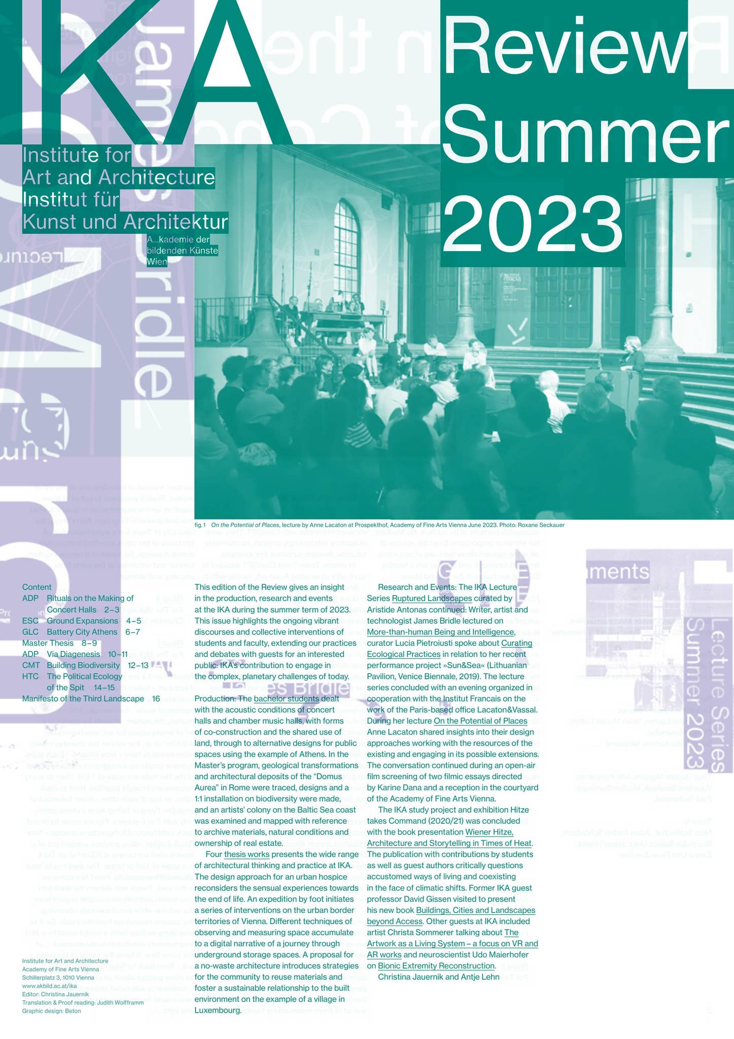 IKA Review Summer 2023 by IKA Institute for Art and Architecture - Issuu