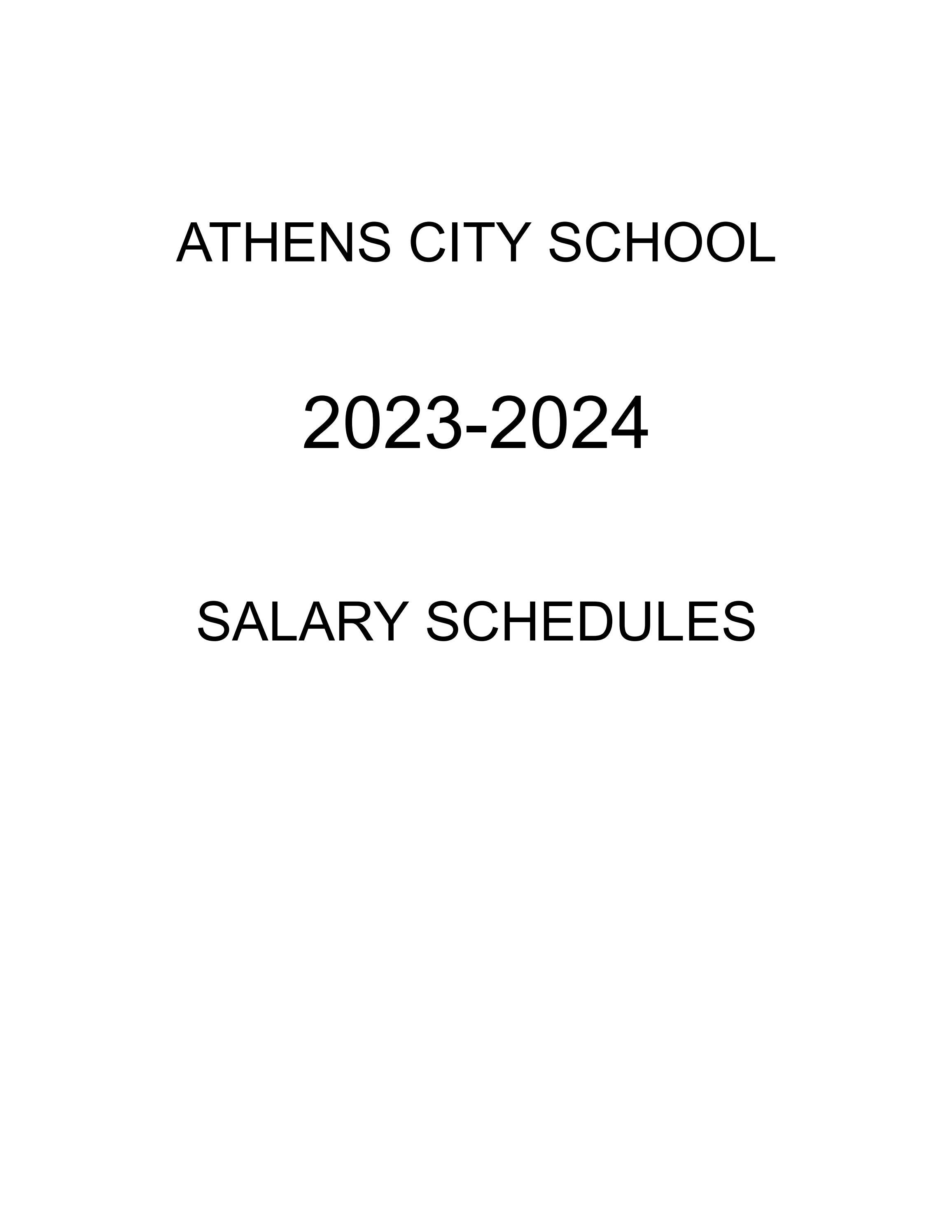 ACS Salary Schedule by Athens City Schools - Issuu