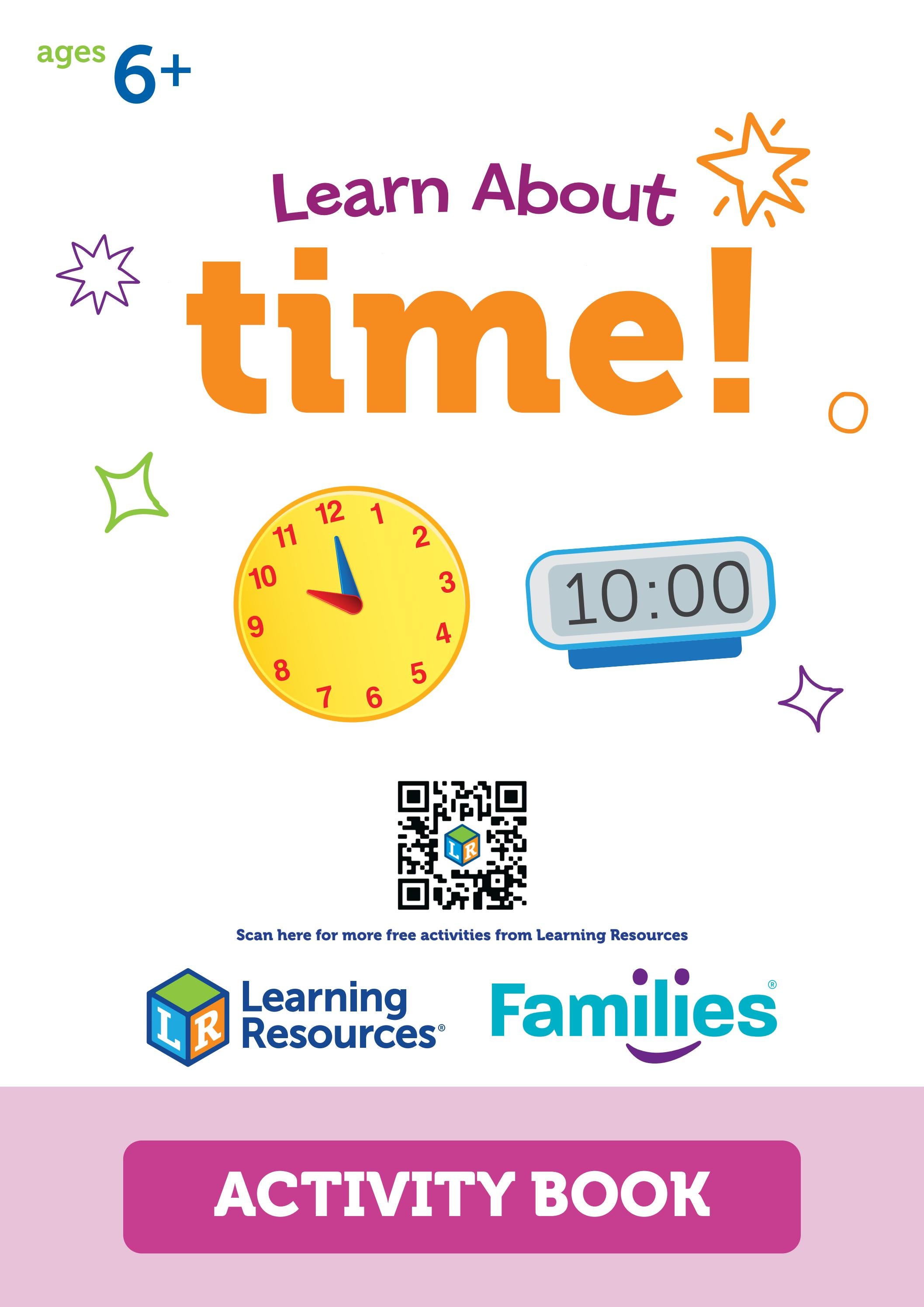Families Magazine Learn to Tell Time Activity Book Downloadable by ...