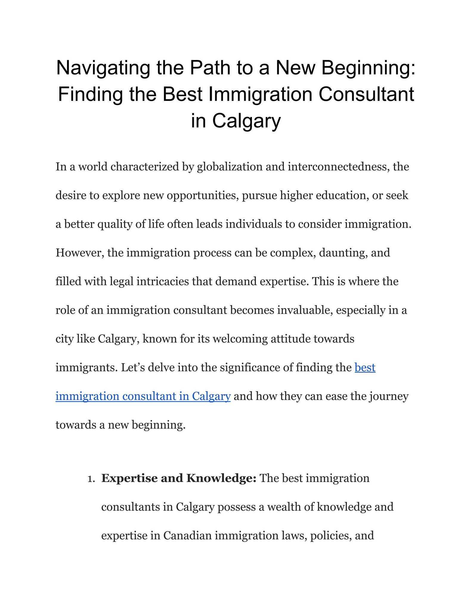 Choosing the Best Immigration Consultant in Calgary by Social ...