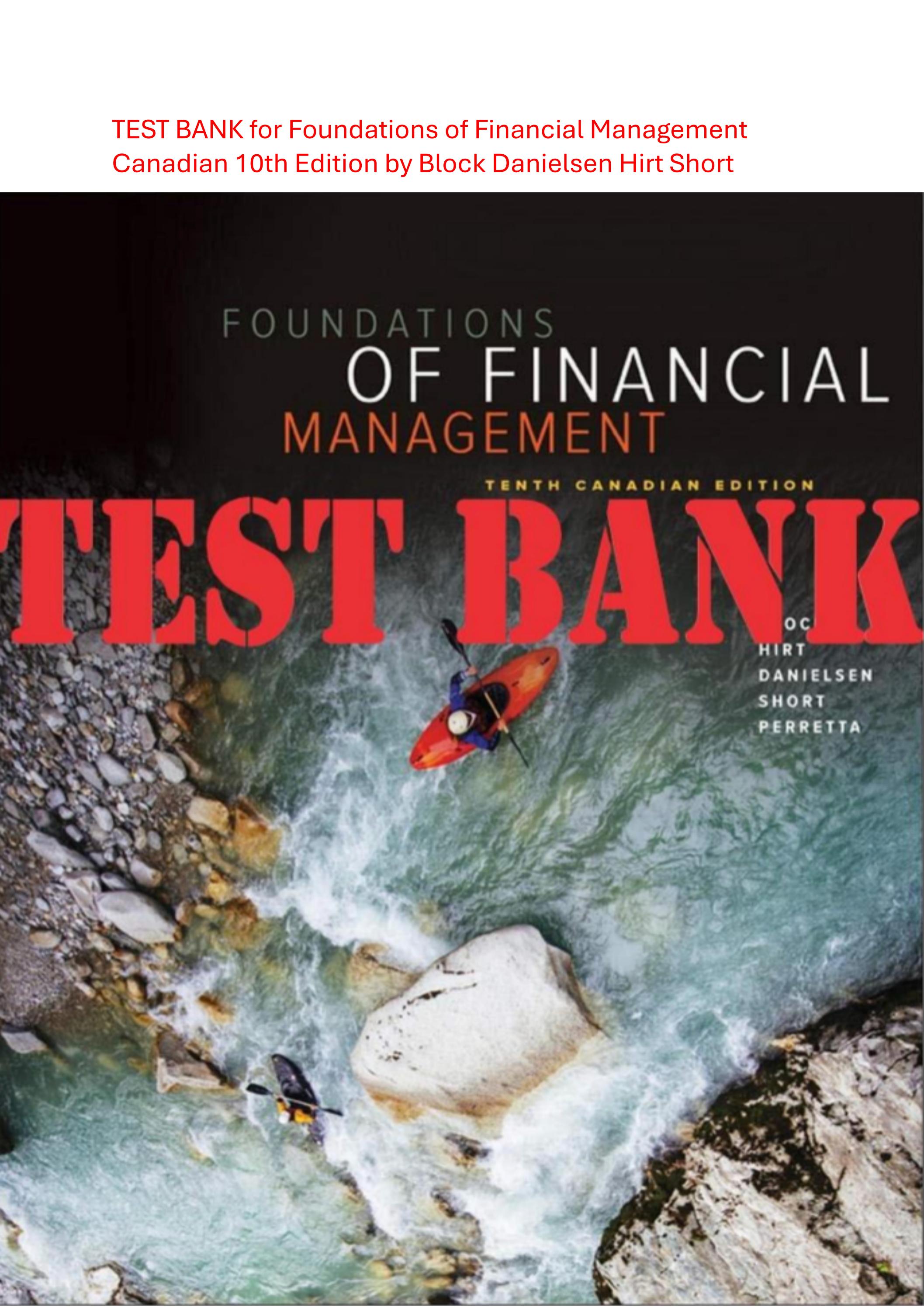 TEST BANK for Foundations of Financial Management Canadian 10th Edition ...