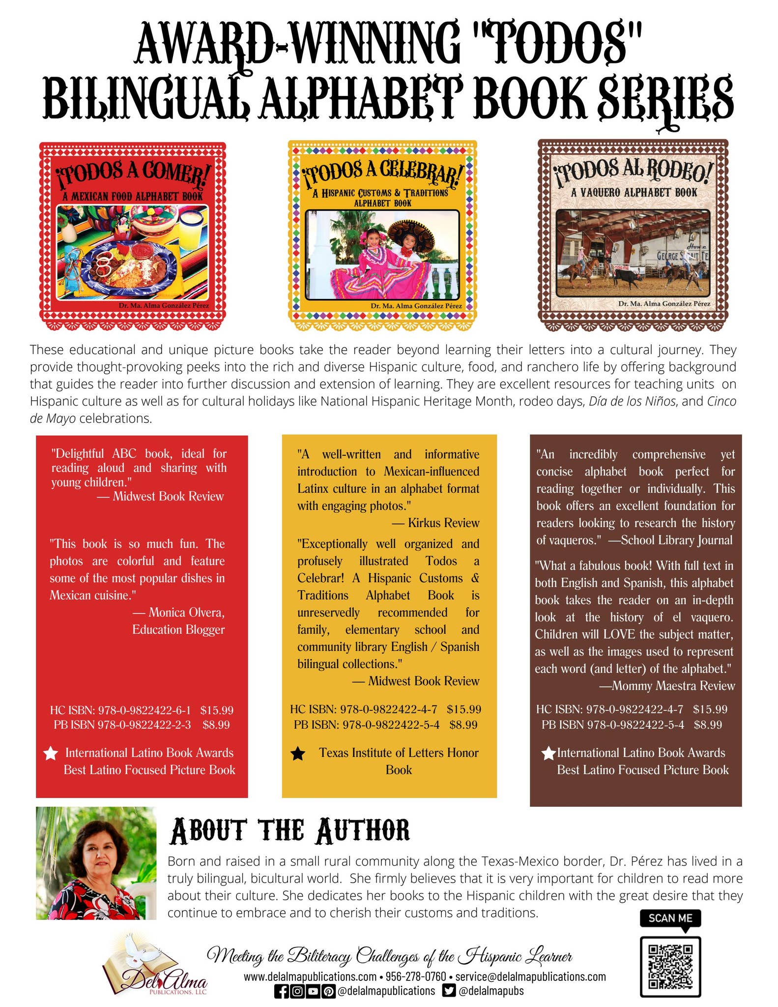 "TODOS" Bilingual Alphabet Book Series Info Sheet by Del Alma ...