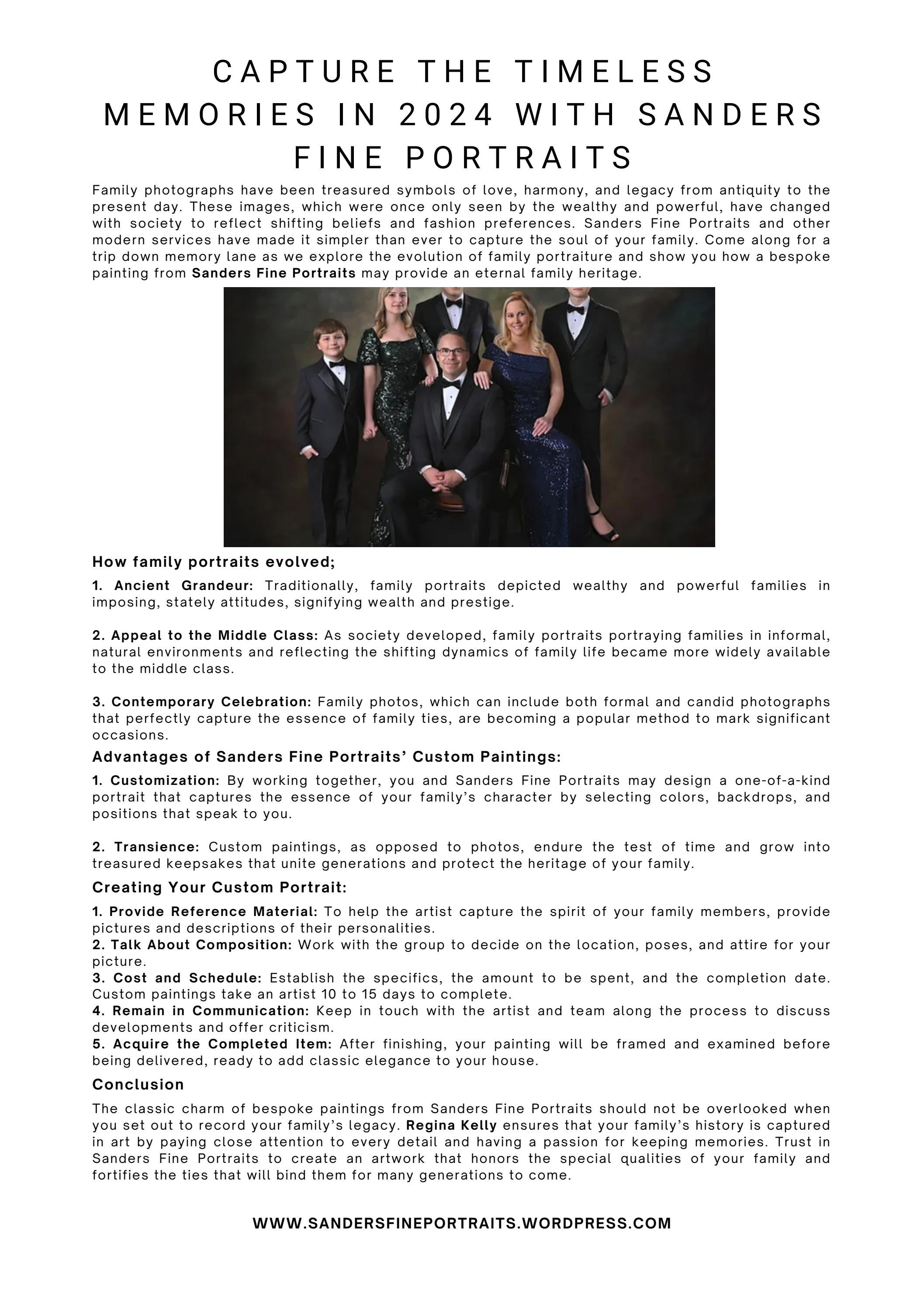 Capture The Timeless Memories In 2024 With Sanders Fine Portraits by ...