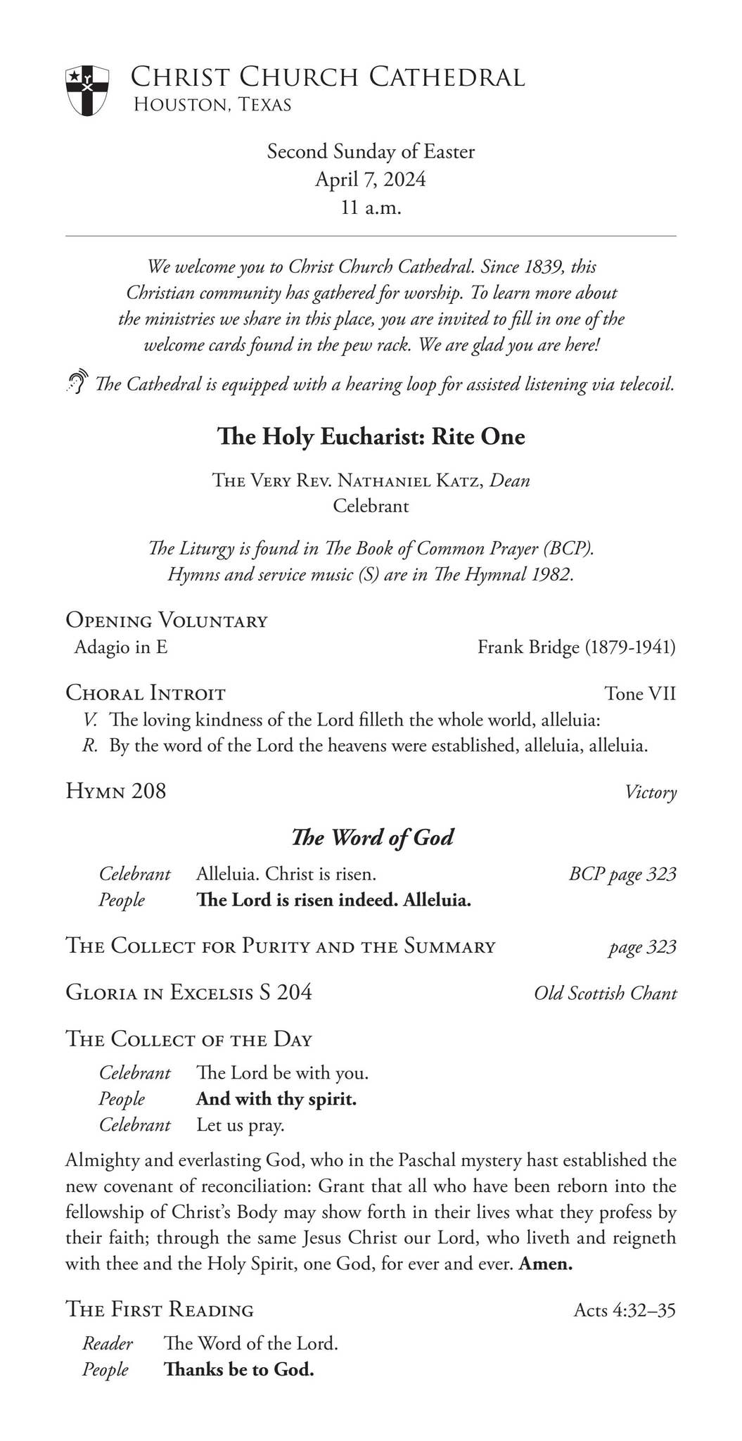 11 am leaflet 4/7/24 by Christ Church Cathedral - Issuu