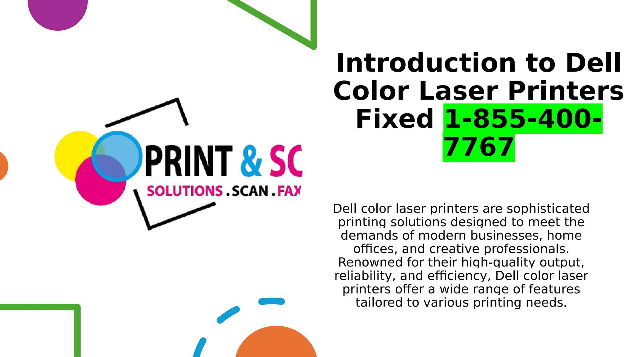 Fixed 1-855-400-7767 issue Dell Color Laser Printers by Tesspro - Issuu