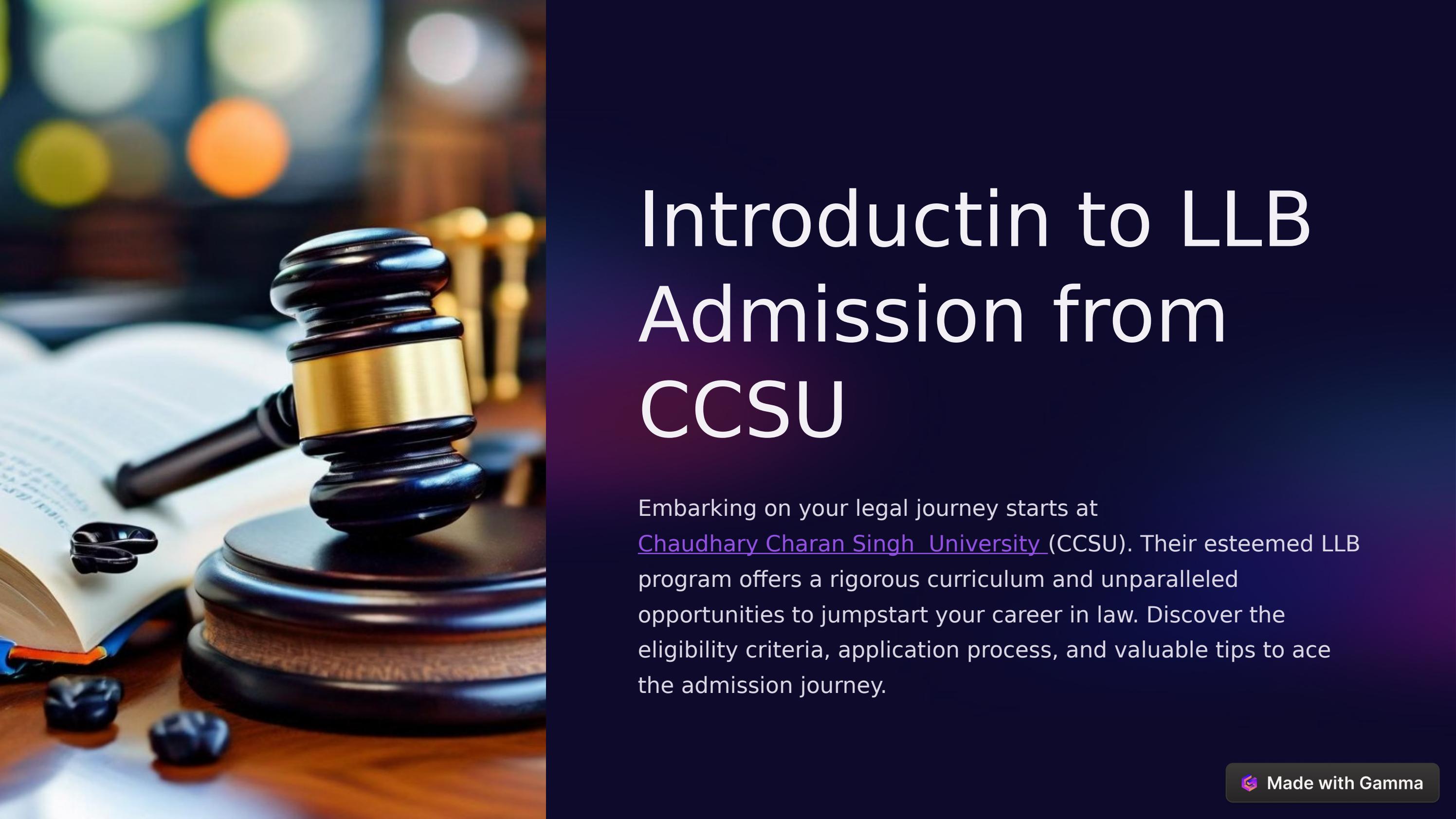 LLB from CCSU: Admission process, Eligibility Criteria, Exam Pattern ...