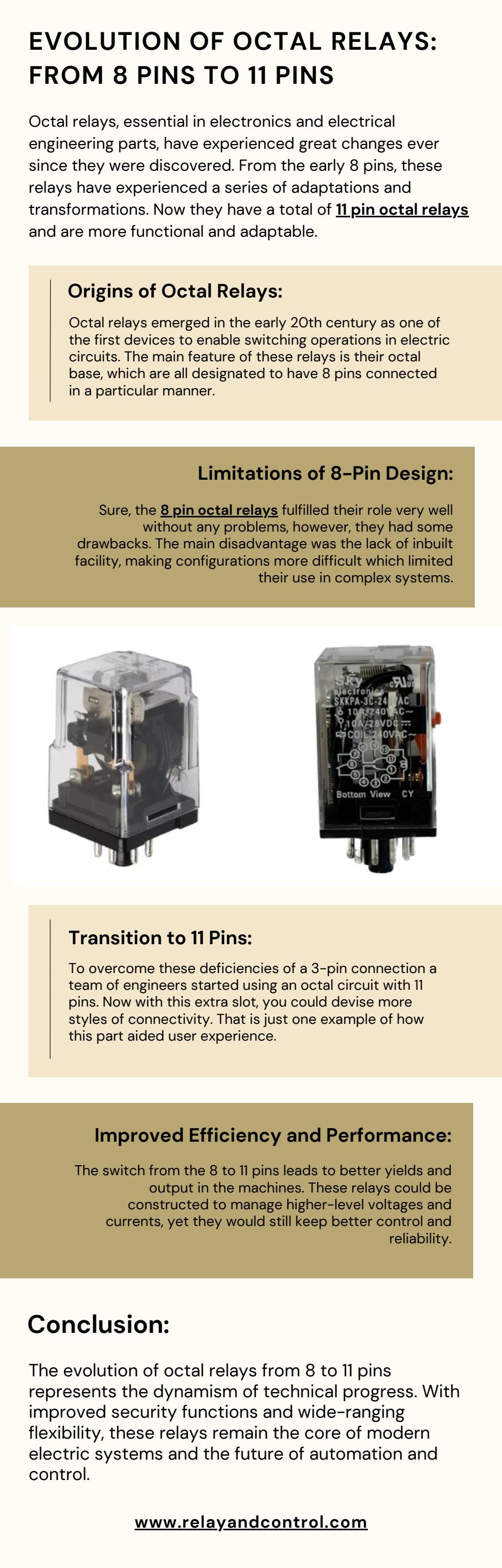 Evolution of Octal Relays From 8 Pins to 11 Pins by Relay and Control ...