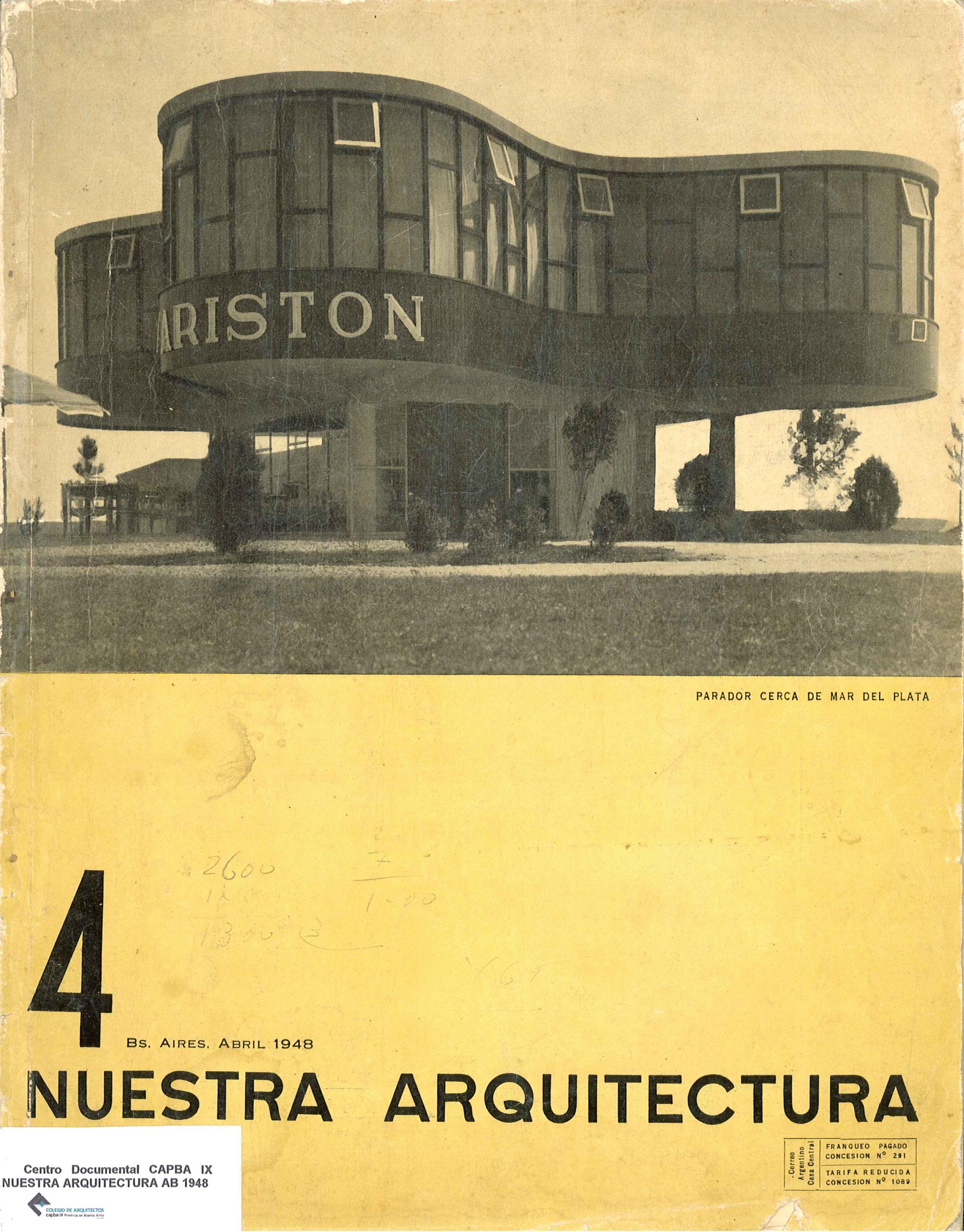 Revista Nuestra Arquitectura Abril 1948 by COLEGIO DE ARQUITECTOS de la ...