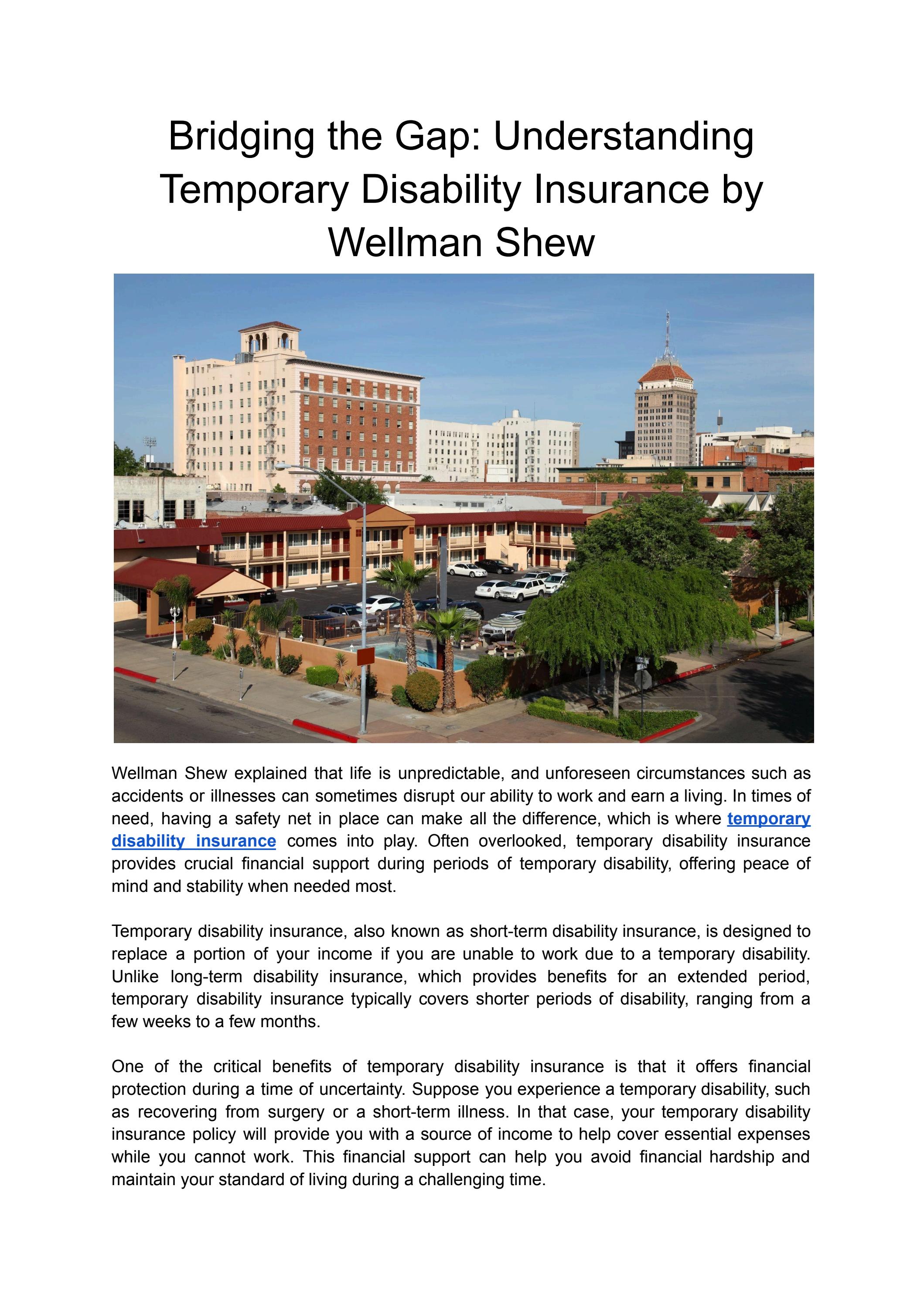 Bridging the Gap: Understanding Temporary Disability Insurance by ...