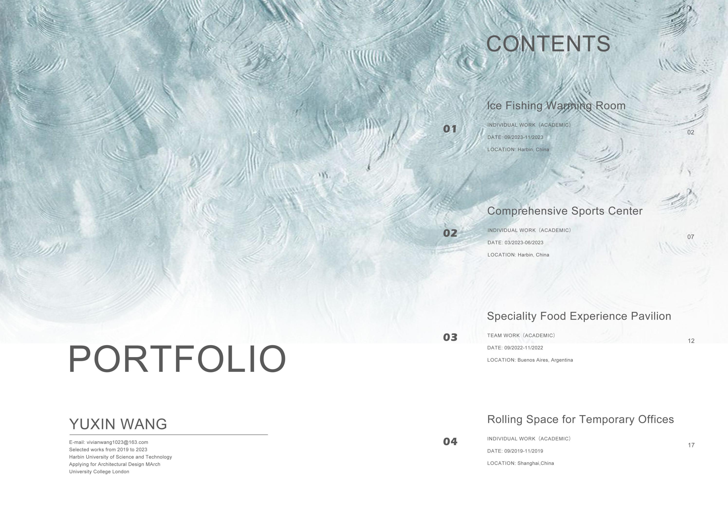 Portfolio for UCL by Yuxin Wang - Issuu