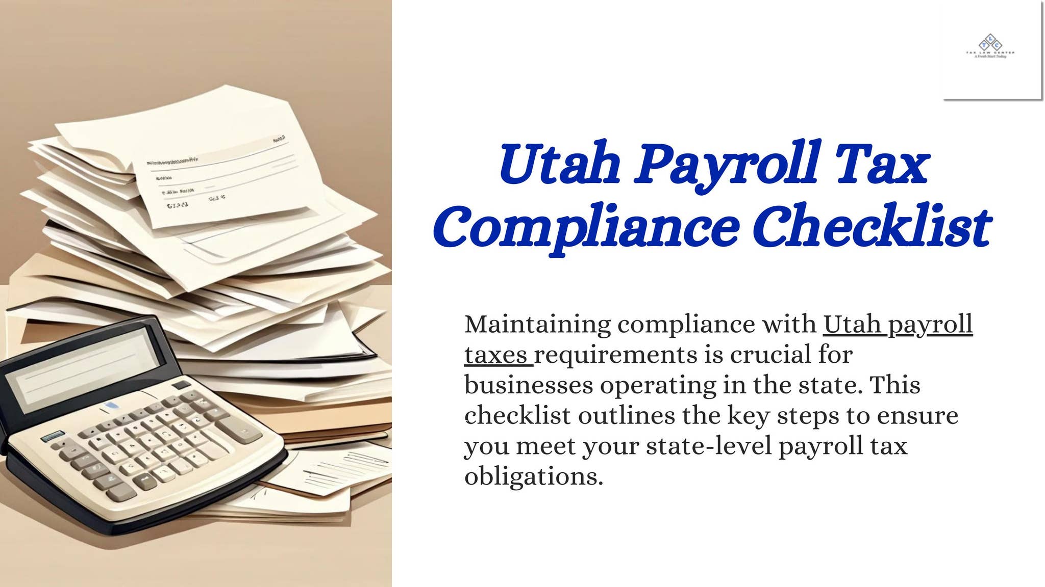 Utah Payroll Tax Compliance Checklist by Tax Law Center - Issuu