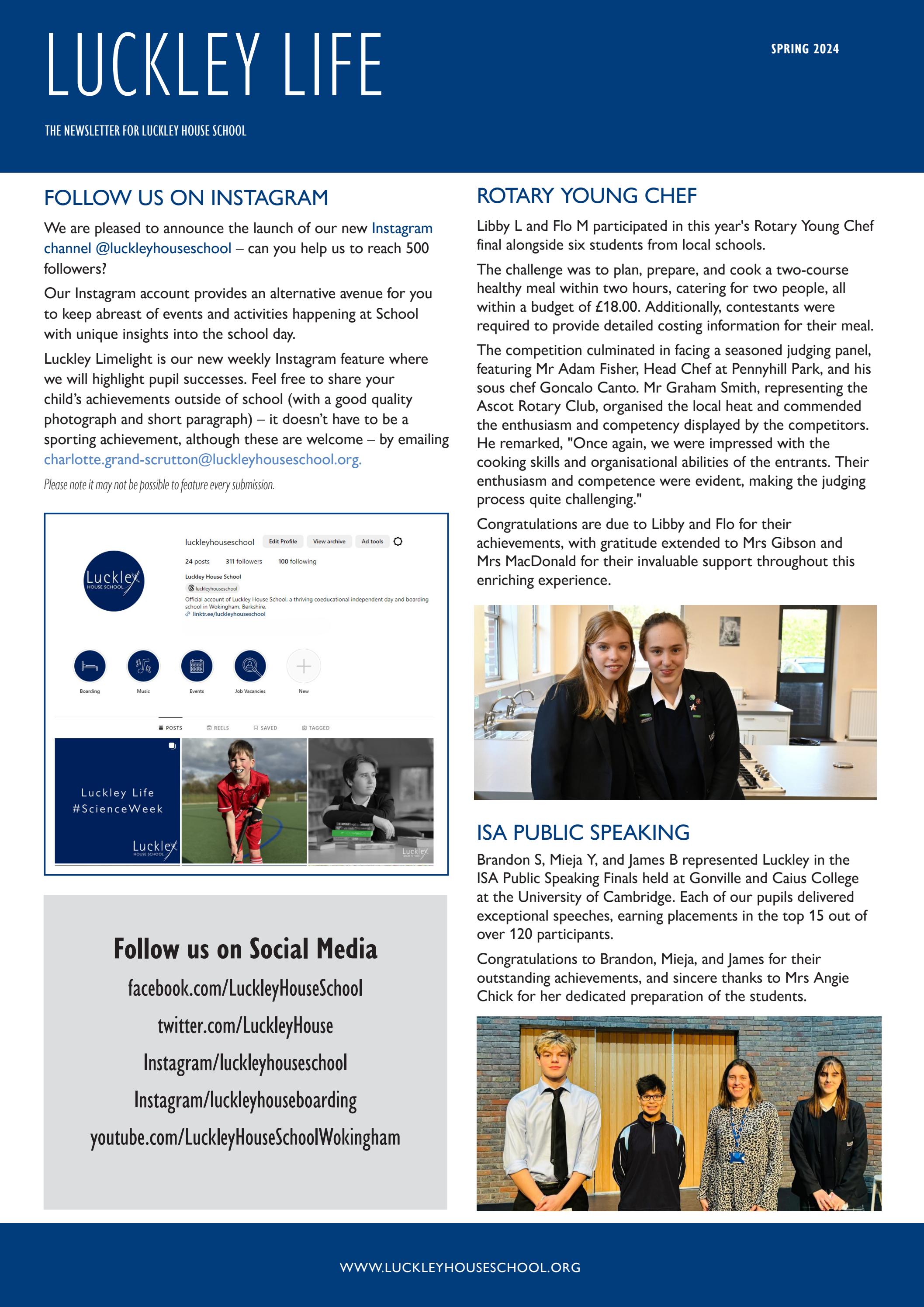 Luckley Life - Spring 2024 by Luckley House School - Issuu