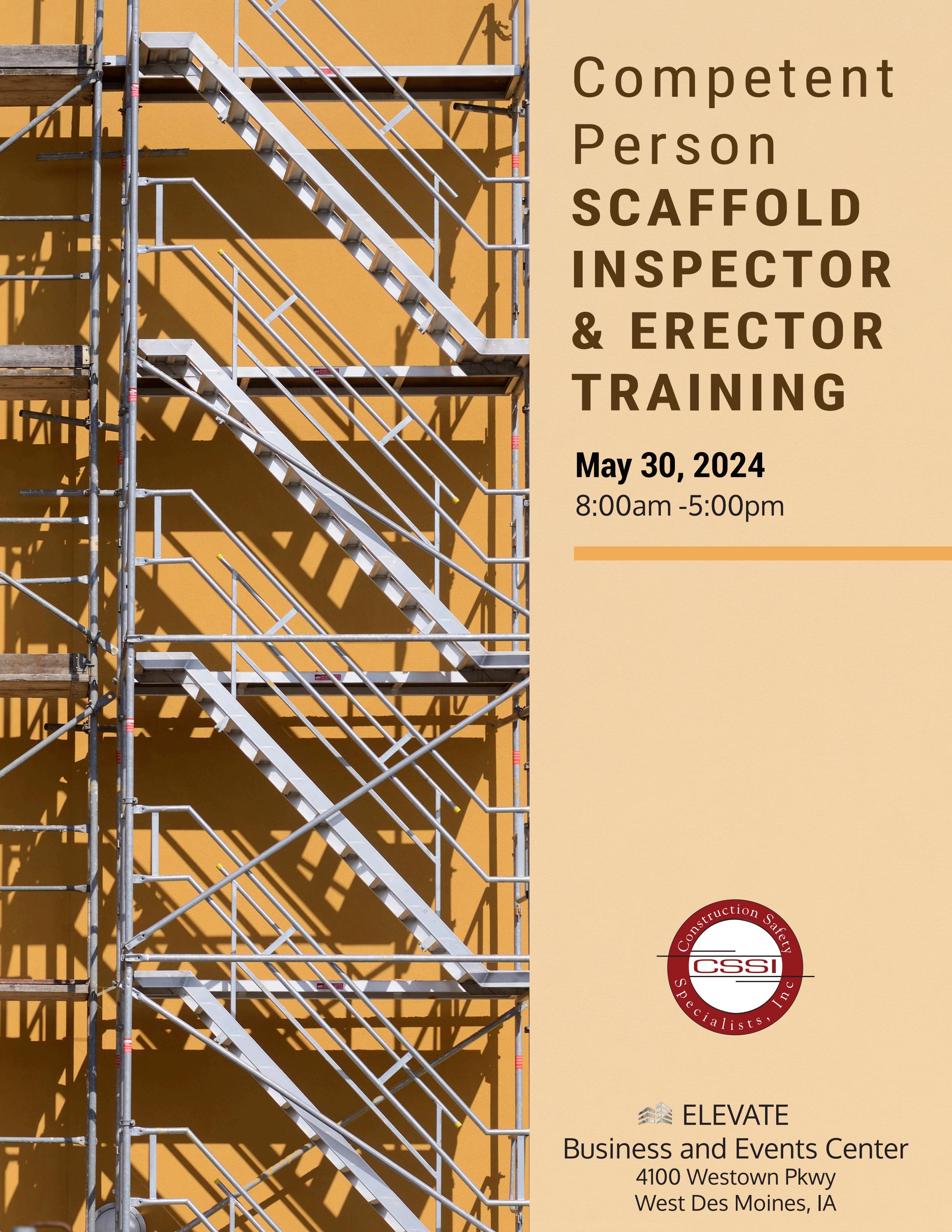 Scaffold Inspector & Erector Training by MasterBuildersofIowa - Issuu