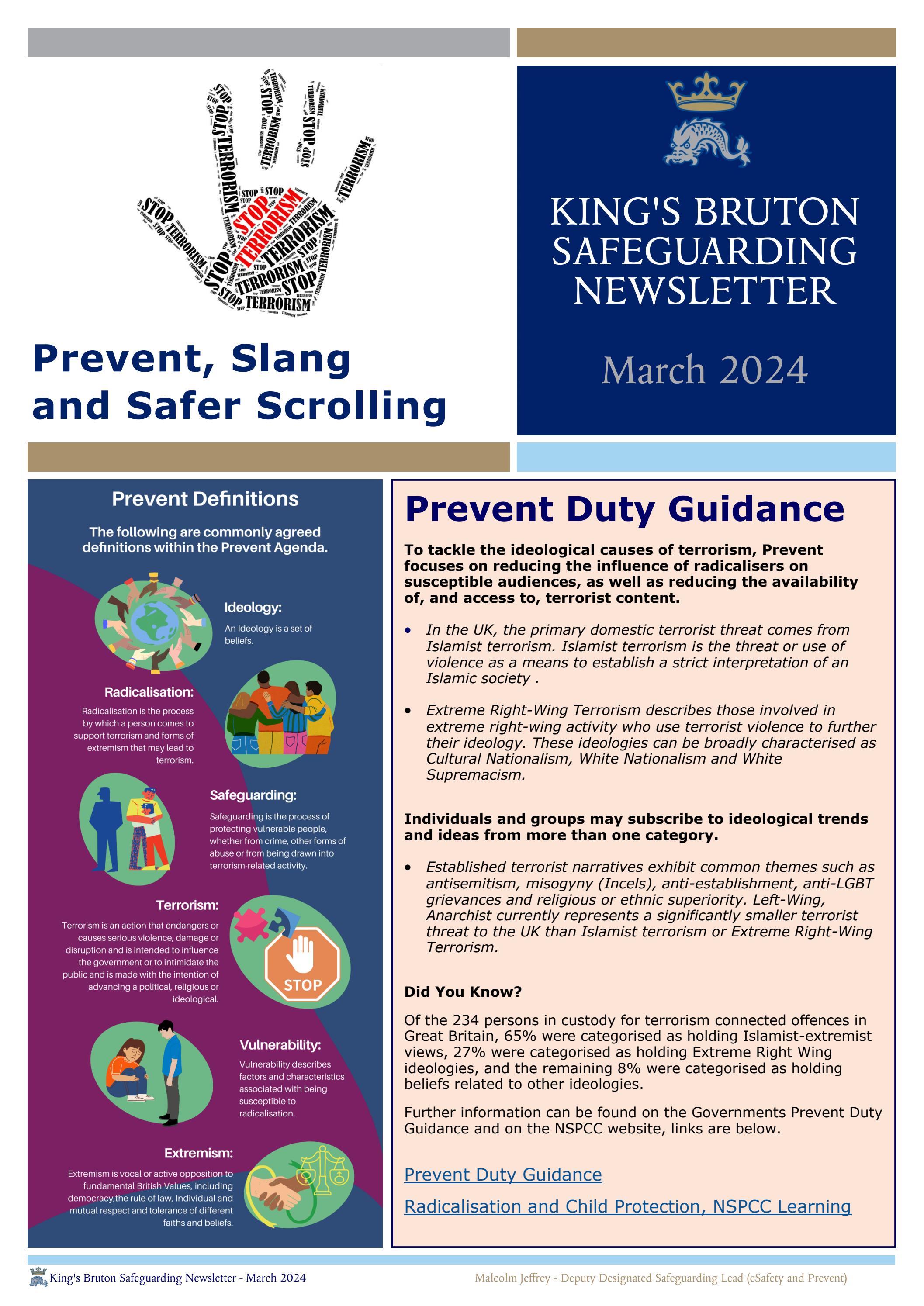 King's Safeguarding Newsletter, March 2024 by King's Bruton - Issuu