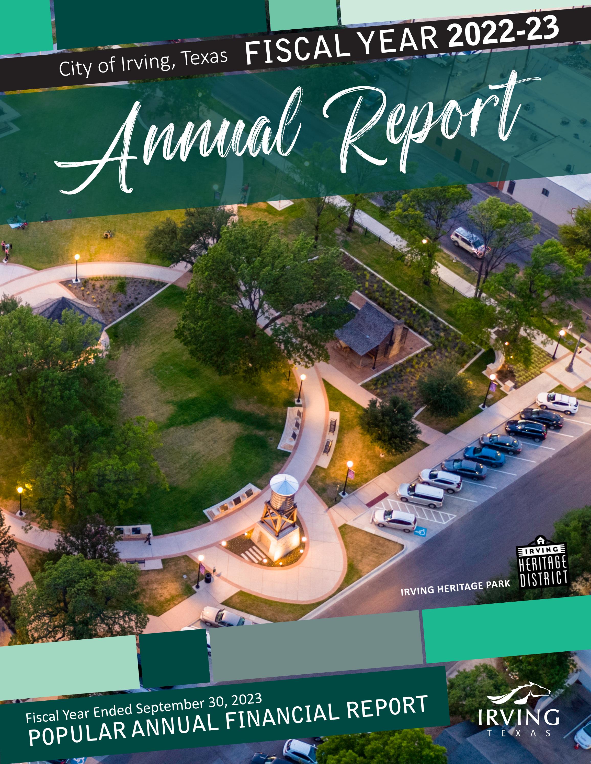Irving FY 2022-23 Popular Annual Financial Report (PAFR) by City of ...