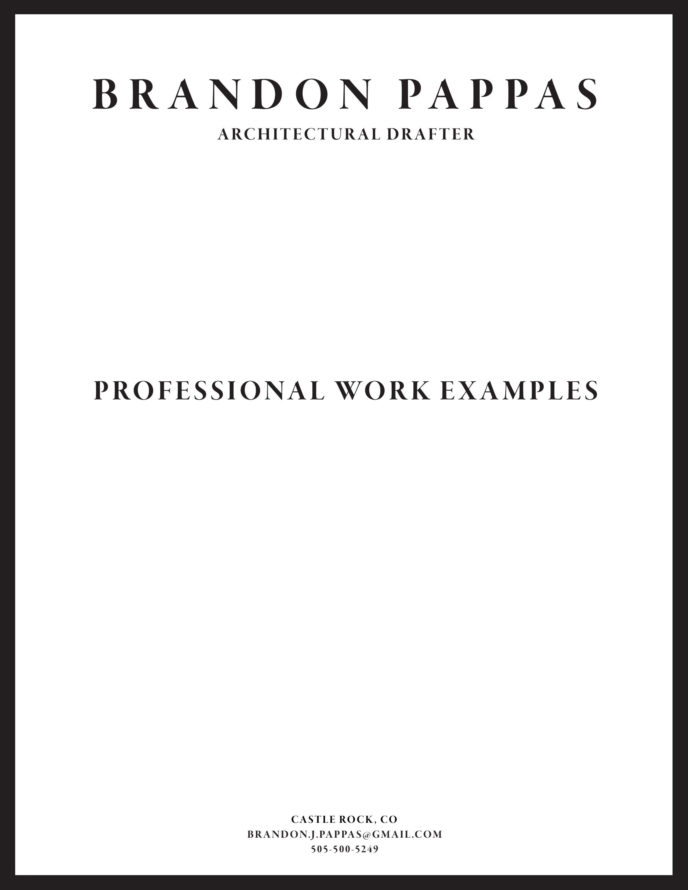 Brandon Pappas Architectural Drafter Professional Portfolio by Brandon ...