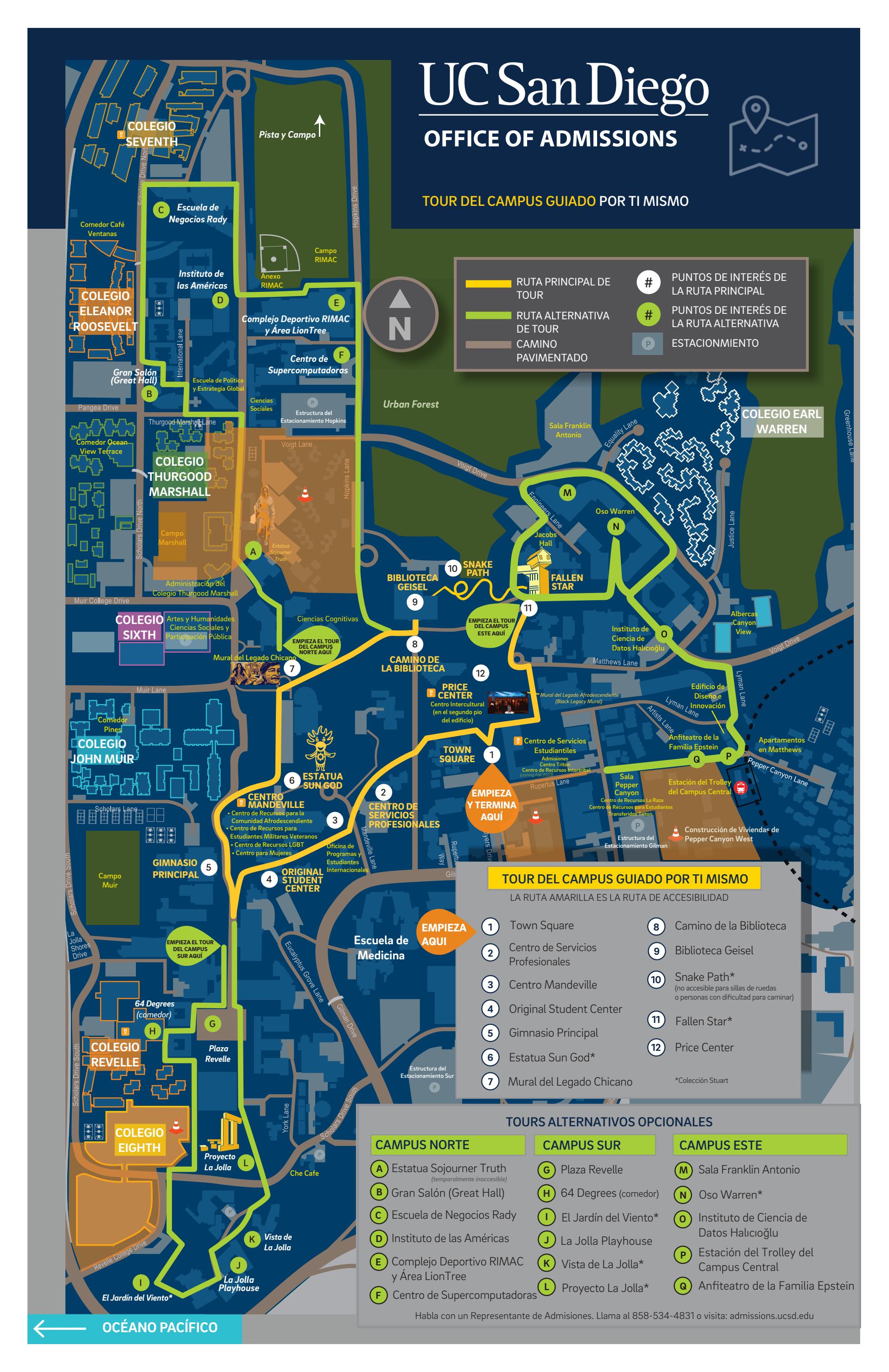 Self-Guided Tour Map (Spanish) by UC San Diego Admissions - Issuu