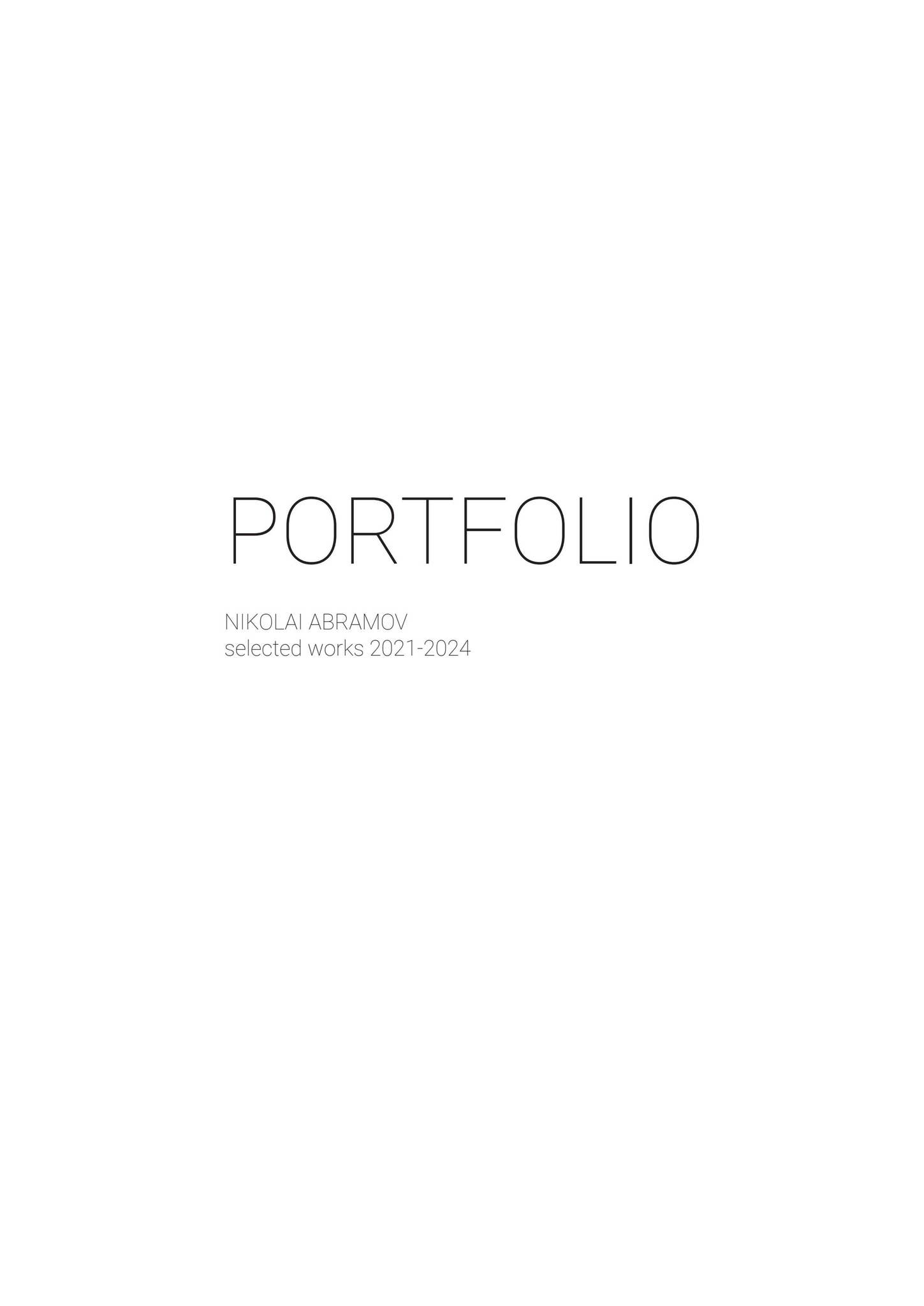 Architecture portfolio | Nikolai Abramov by Nikolai Abramov - Issuu