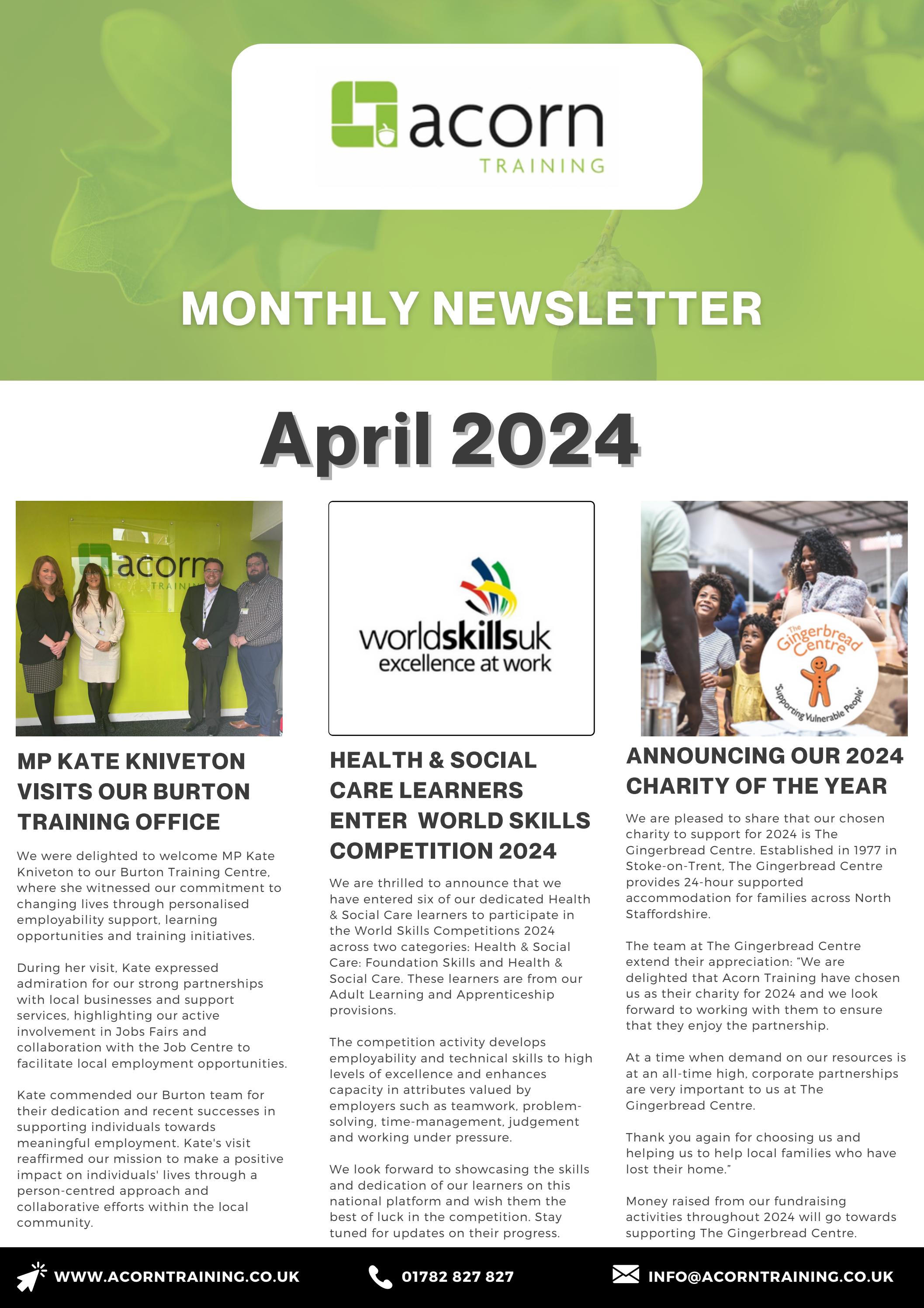 Acorn Training Monthly Newsletter - April 2024 by acorntraining - Issuu