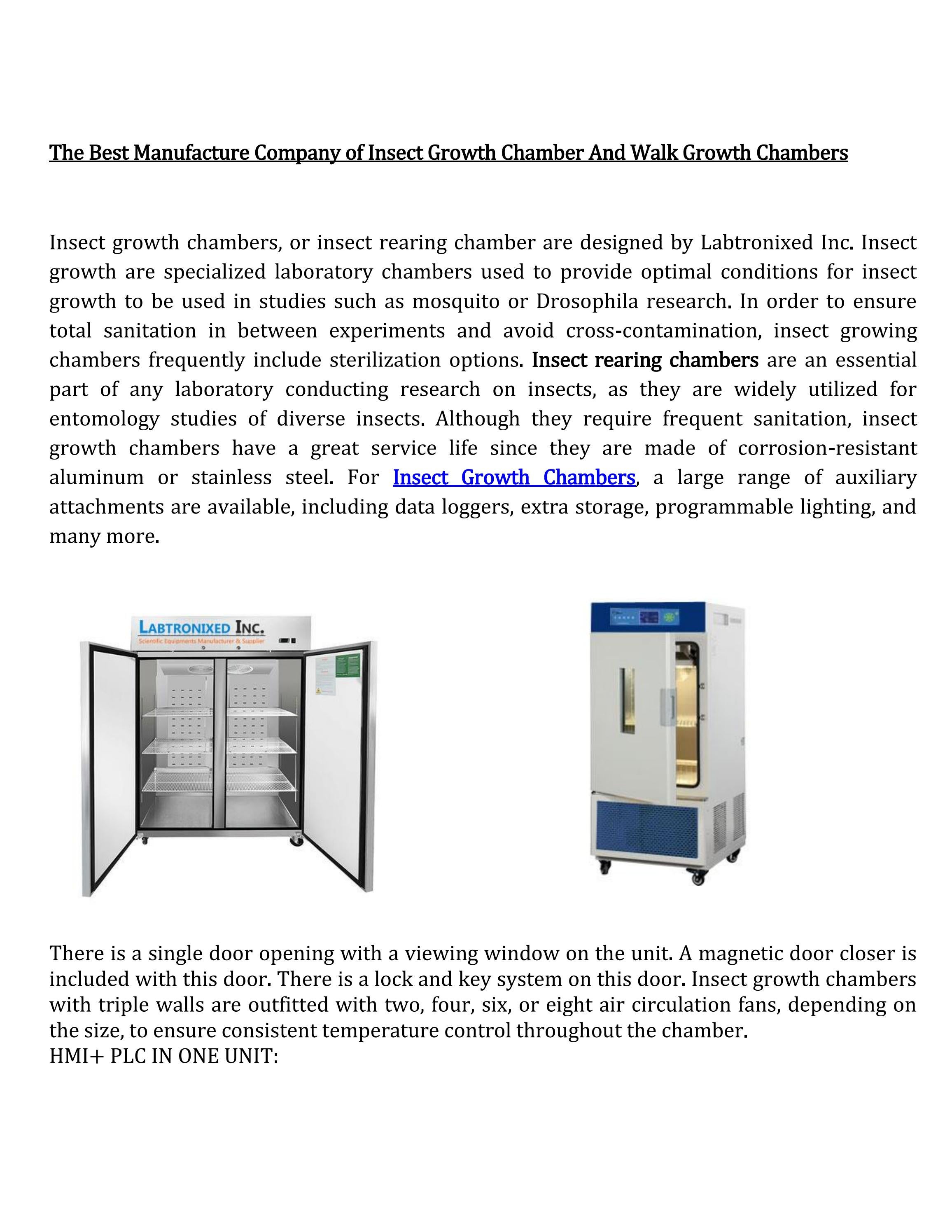 The Best Manufacture Company of Insect Growth Chamber And Walk Growth ...