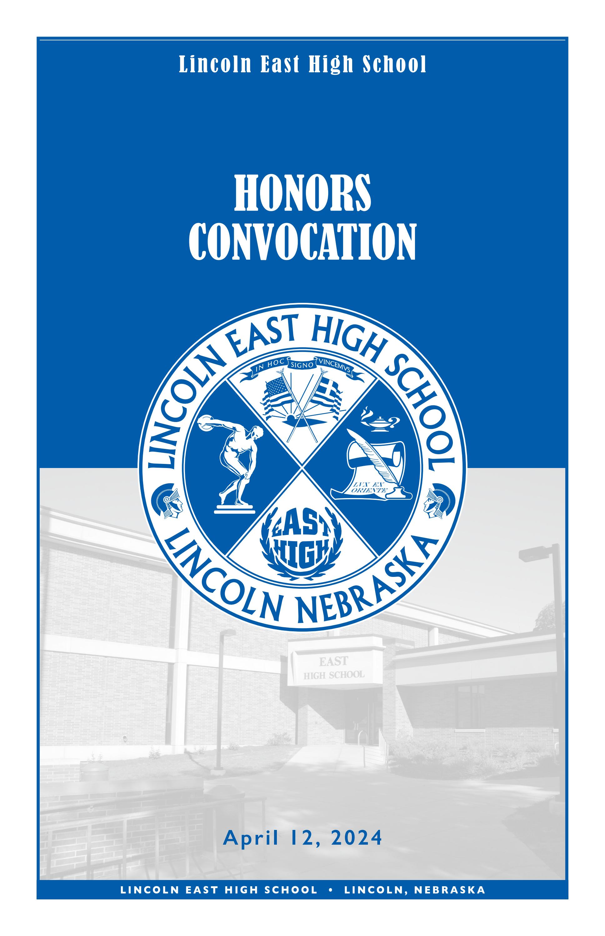 2024 EHS Honors Convocation Program by Lincoln Public Schools - Issuu