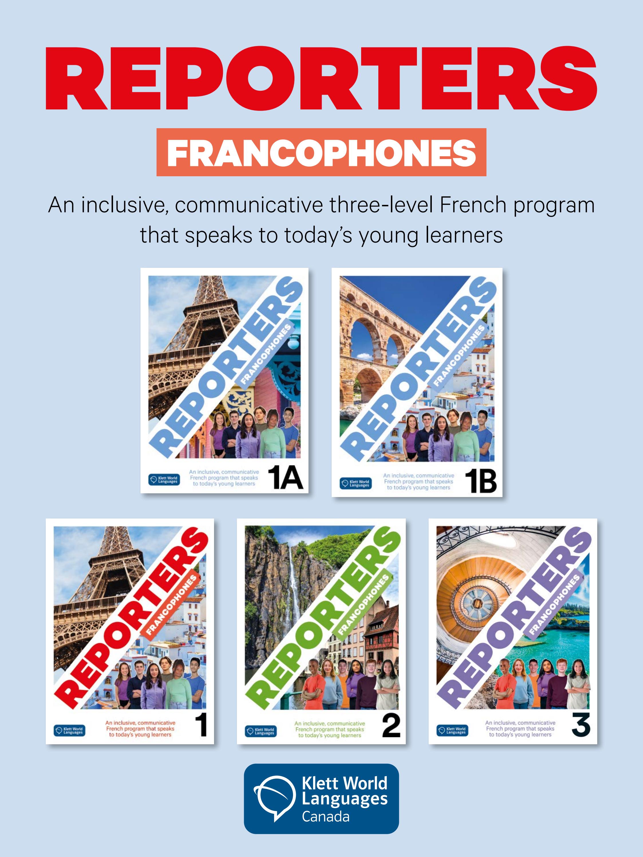 Reporters francophones - Canada brochure by Klett World Languages - Issuu