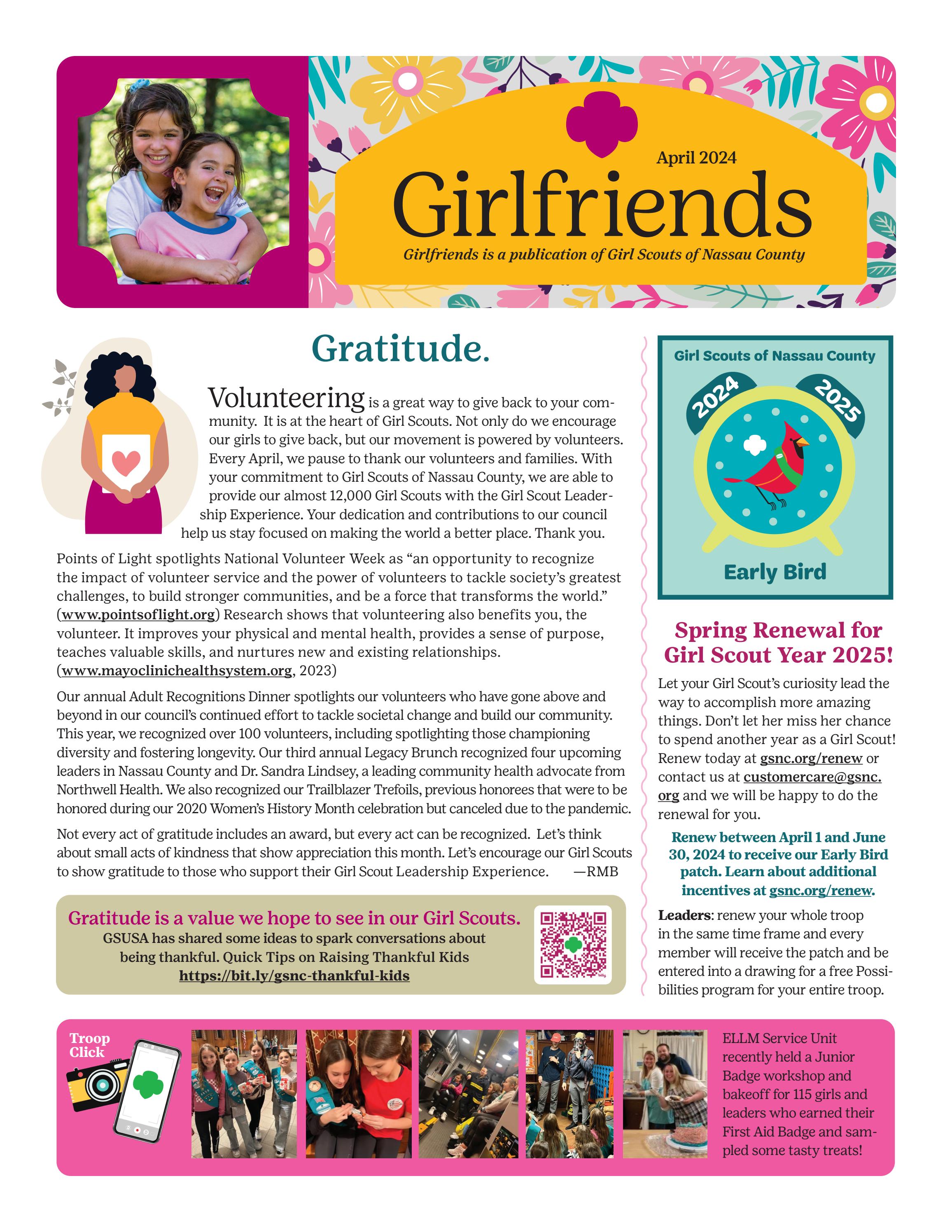 Girl Scouts of Nassau County Girlfriends April 2024 by gsnc - Issuu