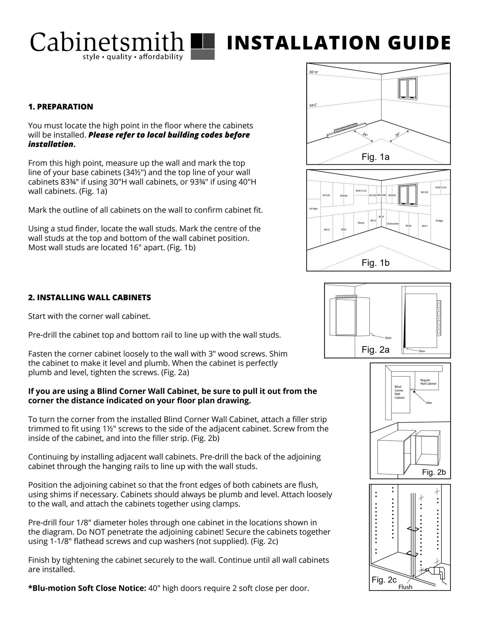 Cabinetsmith Cabinet Installation Instructions by CanSave Barrie - Issuu