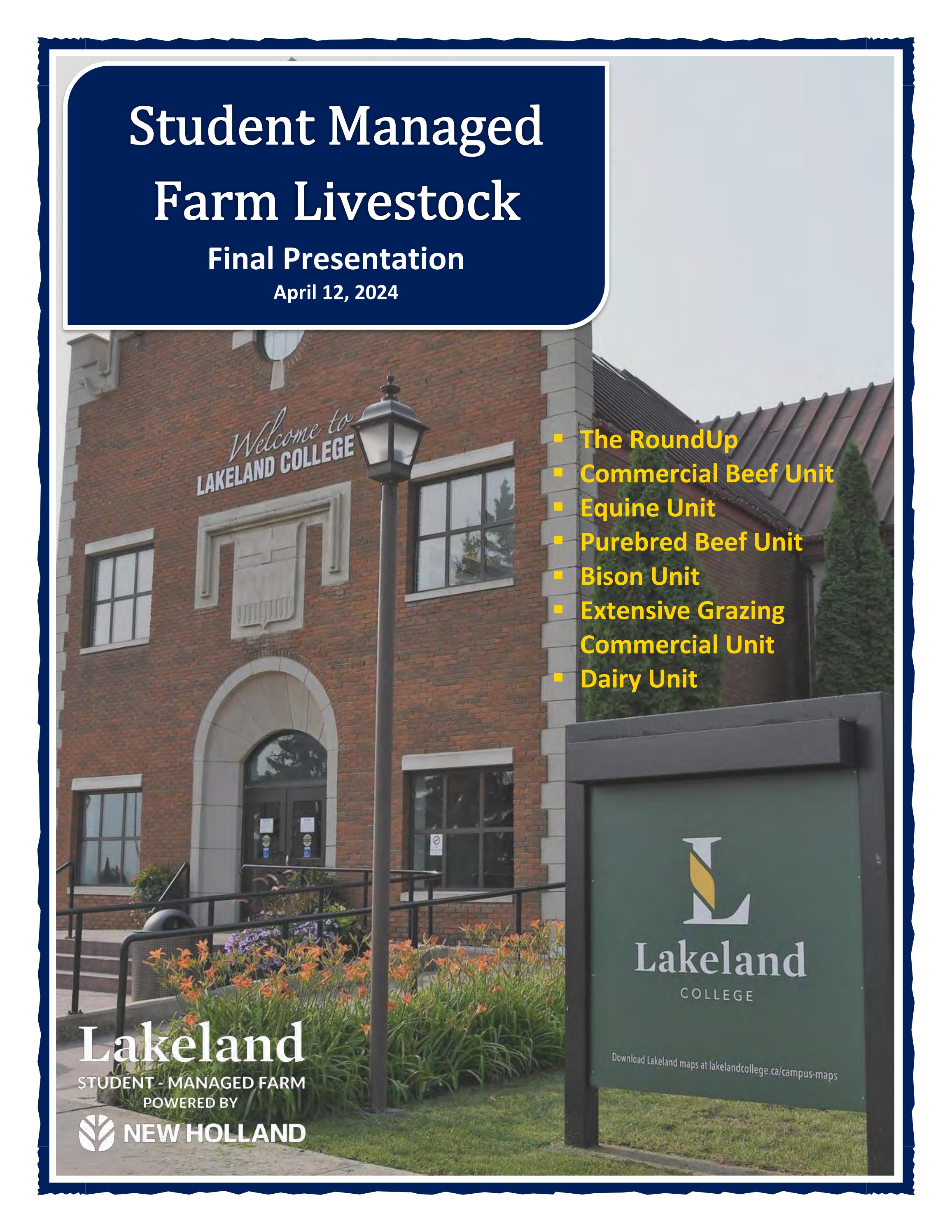 2024 Livestock SMF presentation booklet by Lakeland College Canada - Issuu