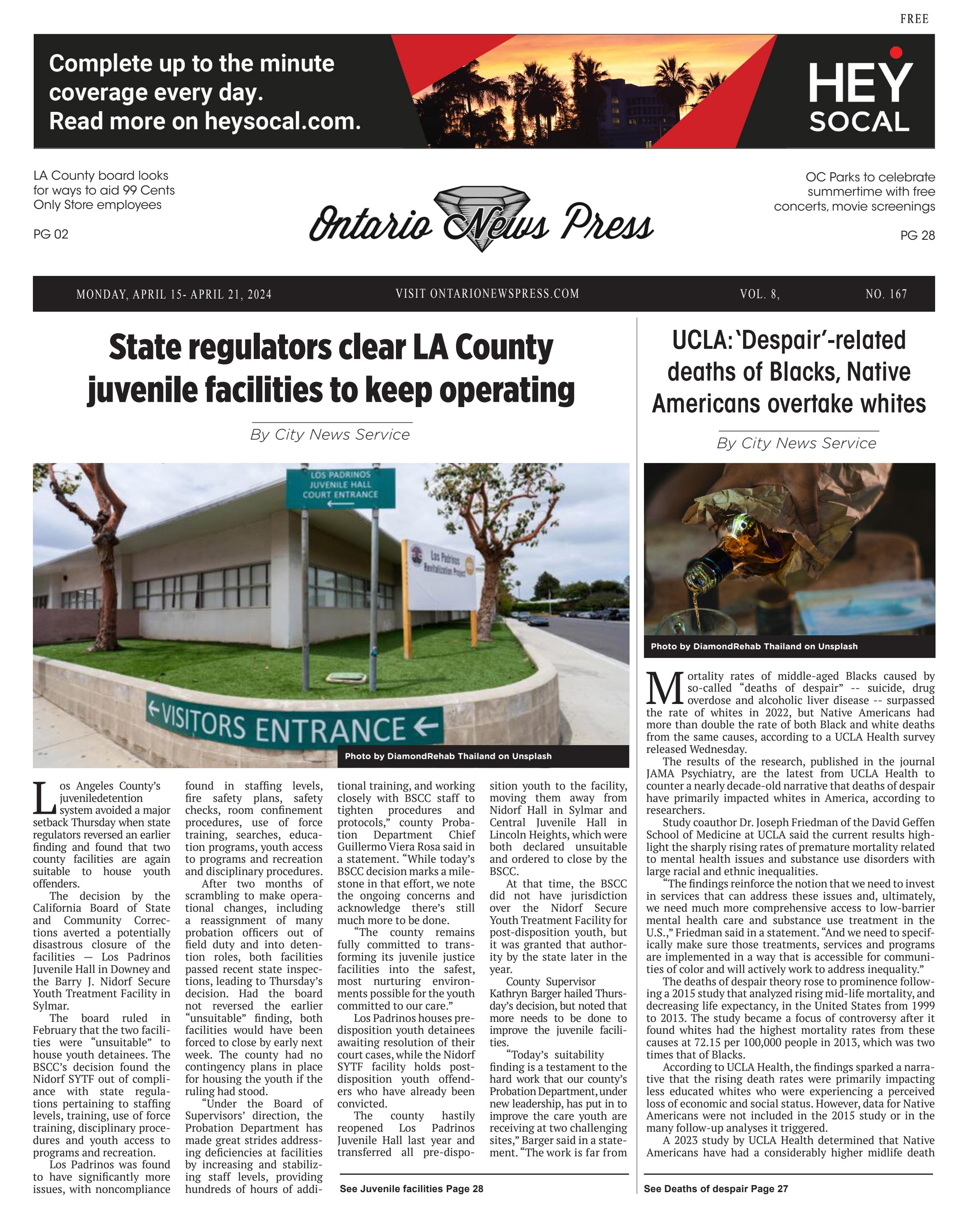 Ontario News Press_4/15/2024 by Beacon Media News - Issuu