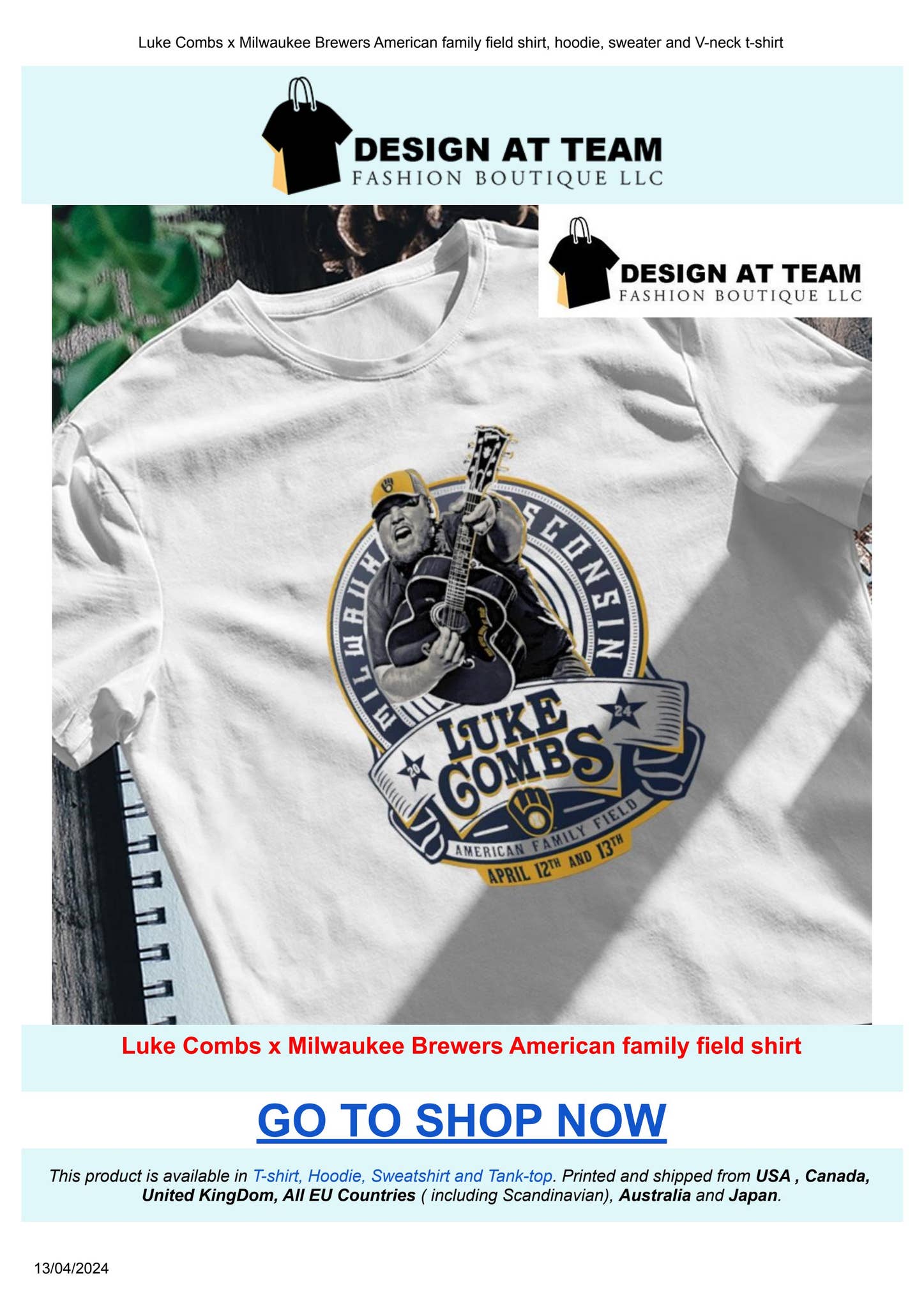 Luke Combs x Milwaukee Brewers American family field shirt by Design AT ...