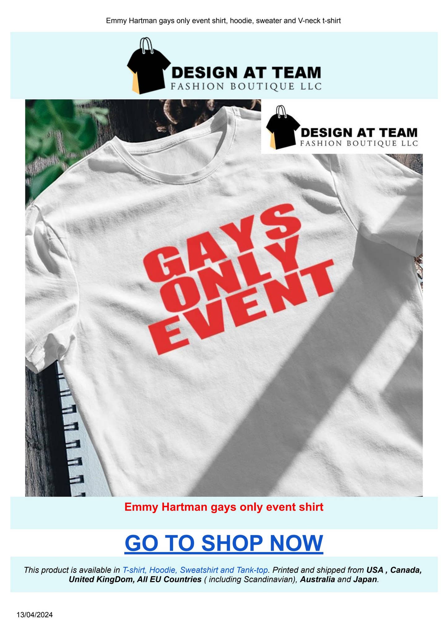 Emmy Hartman gays only event shirt by Design AT Shop - Issuu