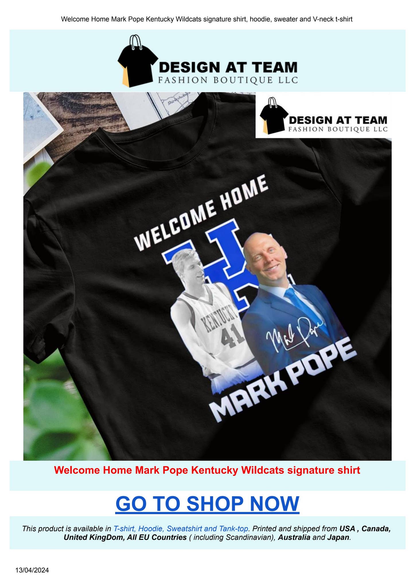 Welcome Home Mark Pope Kentucky Wildcats signature shirt by Design AT ...