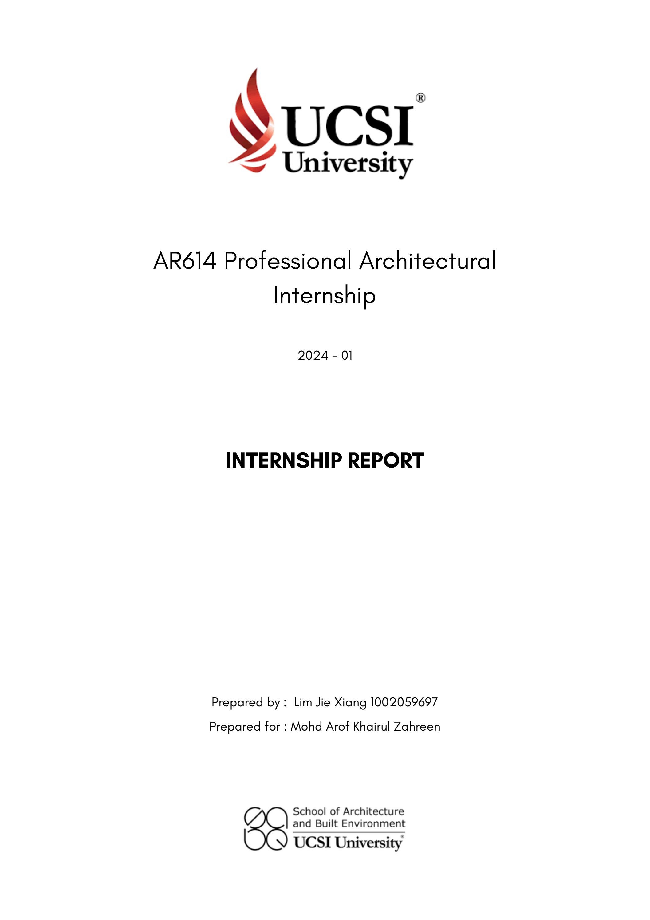 Internship Report Writing by JieXiang - Issuu