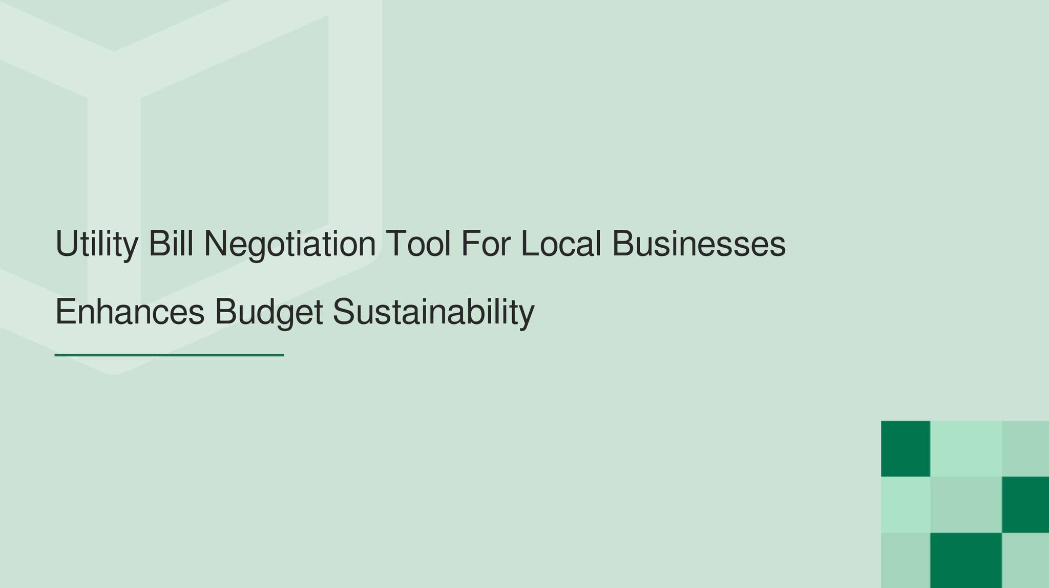 Utility Bill Negotiation Tool For Local Businesses Enhances Budget ...