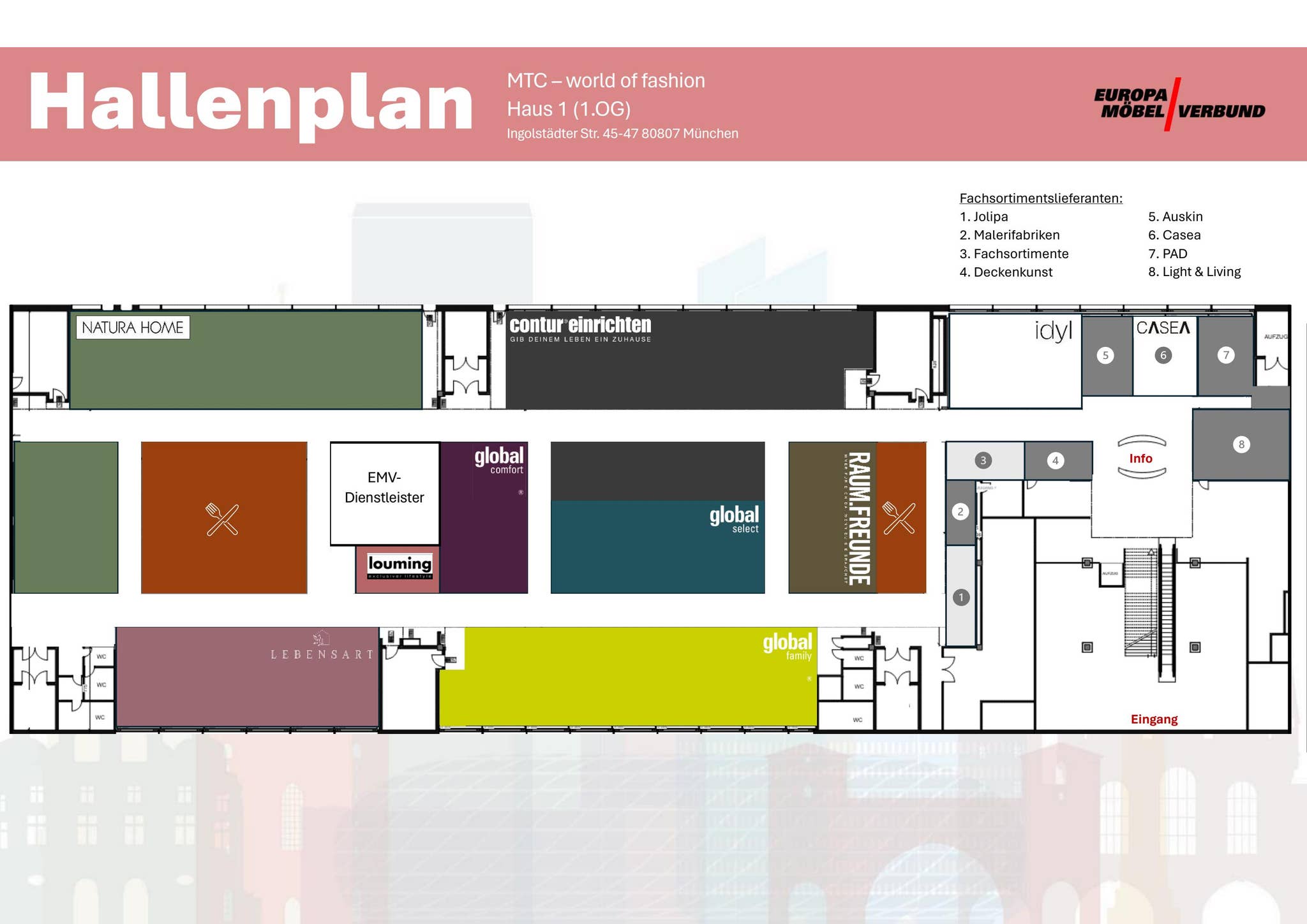 Hallenplan Messe Muenchen 2024 by Europa Möbel-Verbund GmbH - Issuu