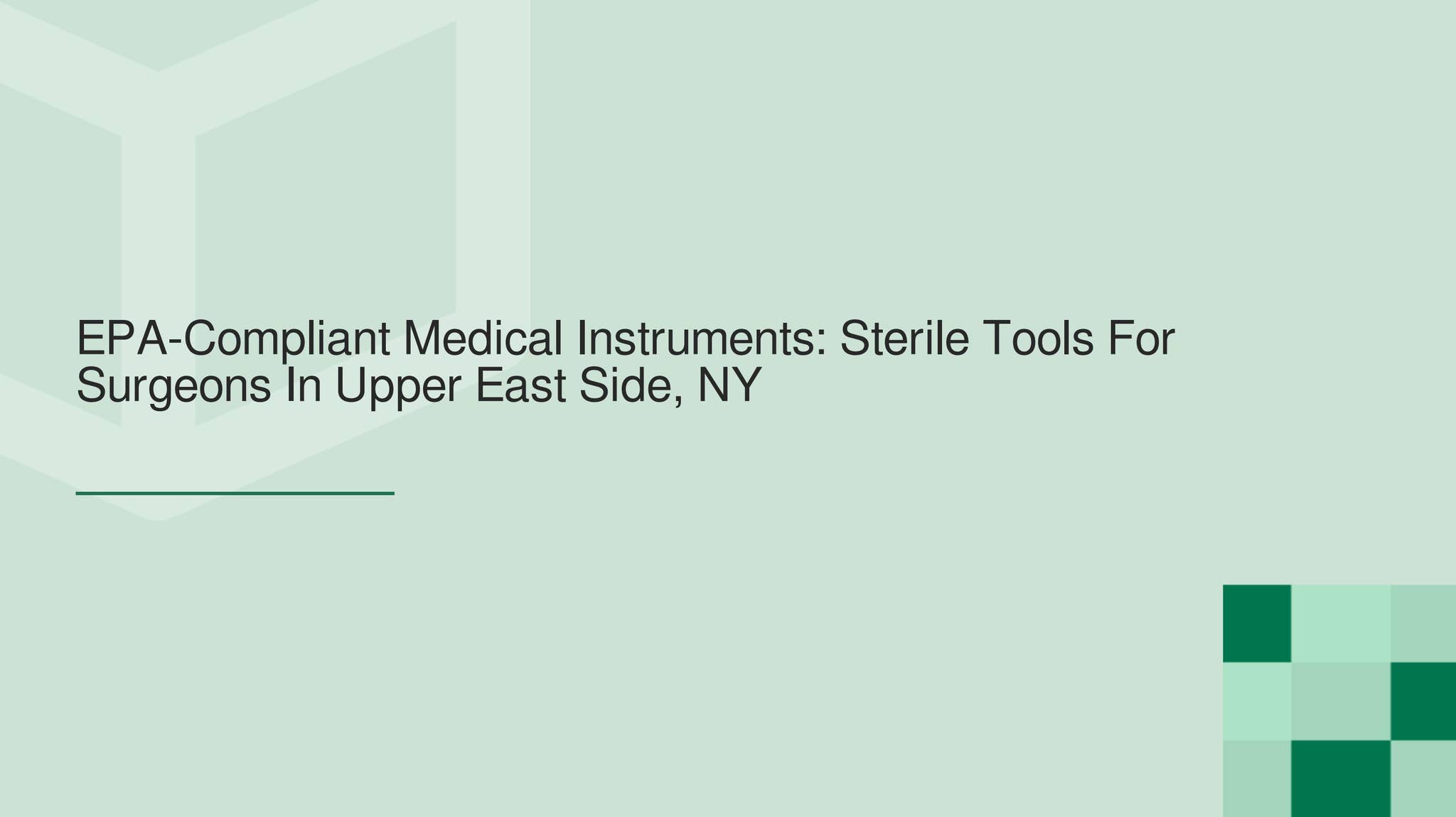 EPA-Compliant Medical Instruments: Sterile Tool Supplier For Surgeons ...