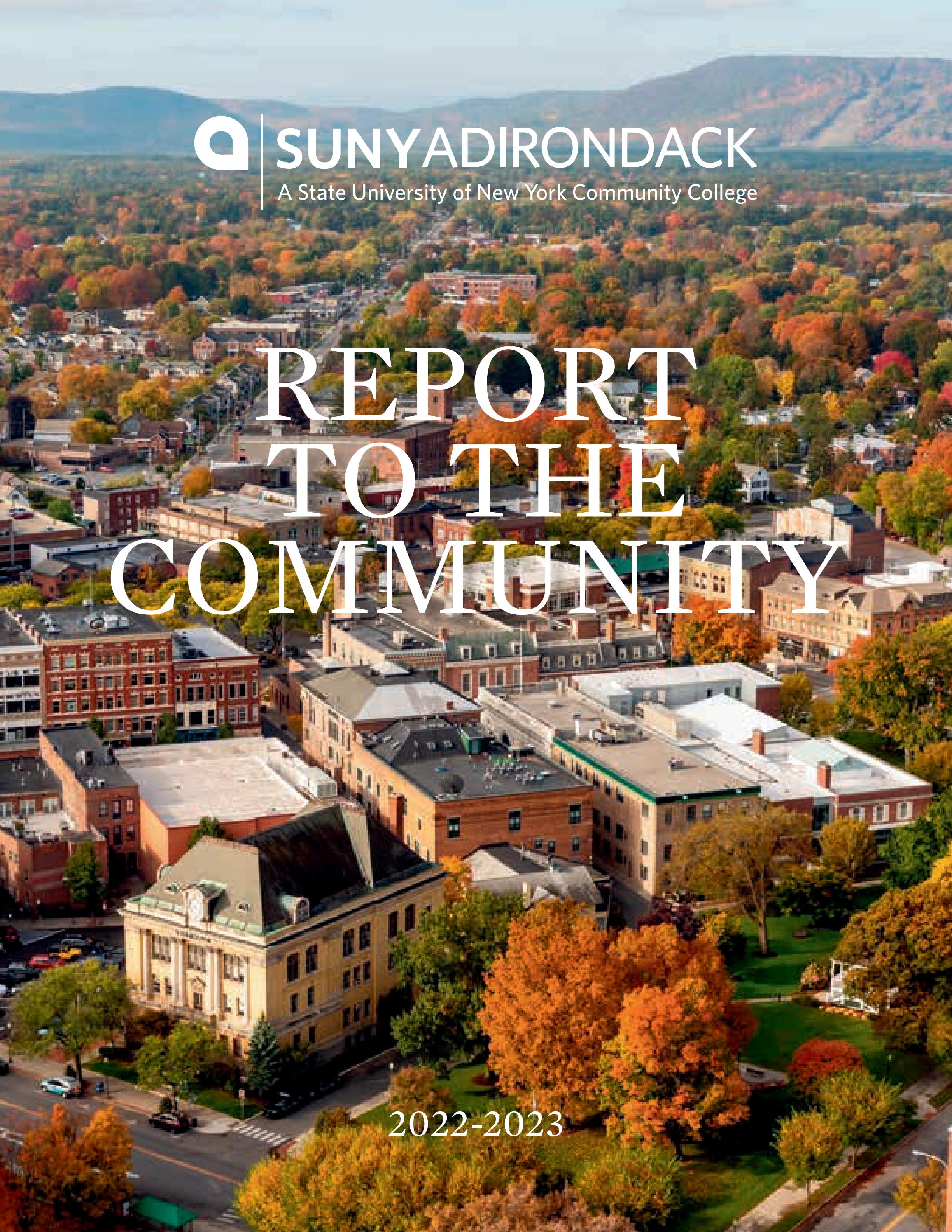 SUNY Adirondack Report to the Community 2022-23 by SUNY Adirondack - Issuu