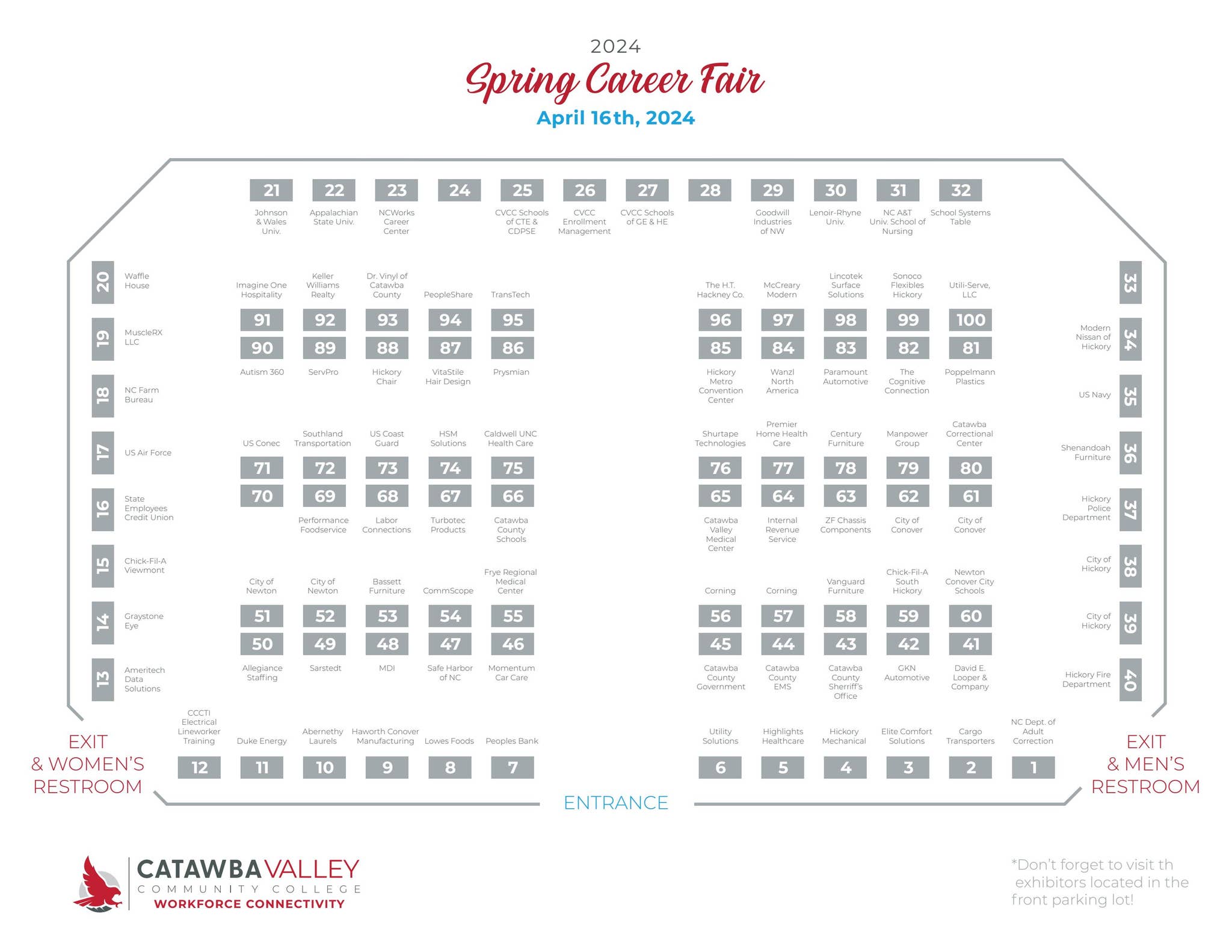 2024 Spring Career Fair Table Map by CatawbaValleyCC - Issuu