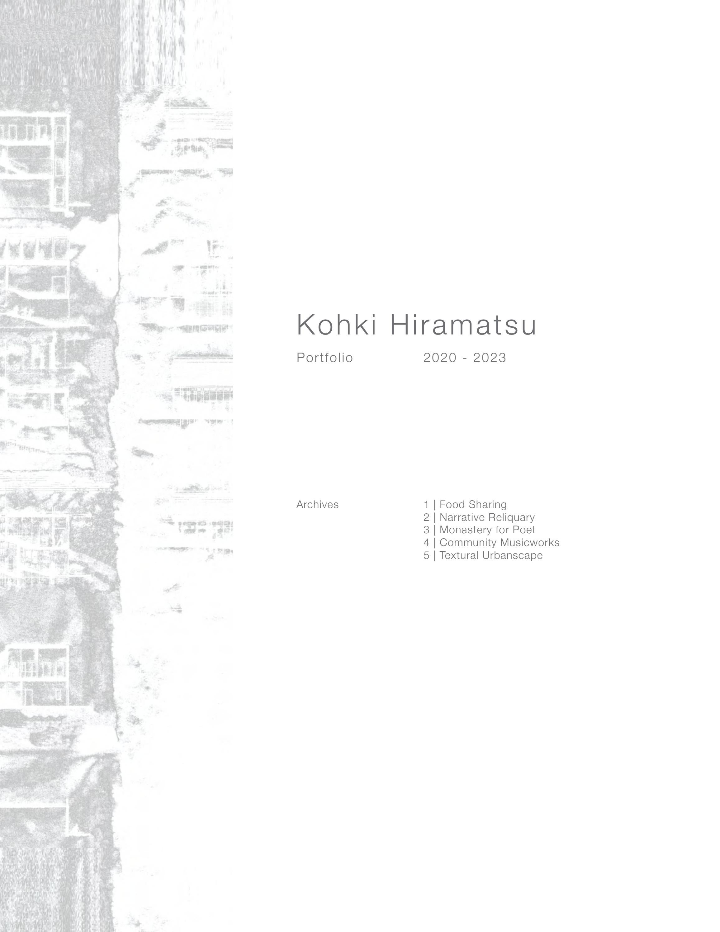 Portfolio ed.2023 Graduate School Application by Kohki Hiramatsu - Issuu