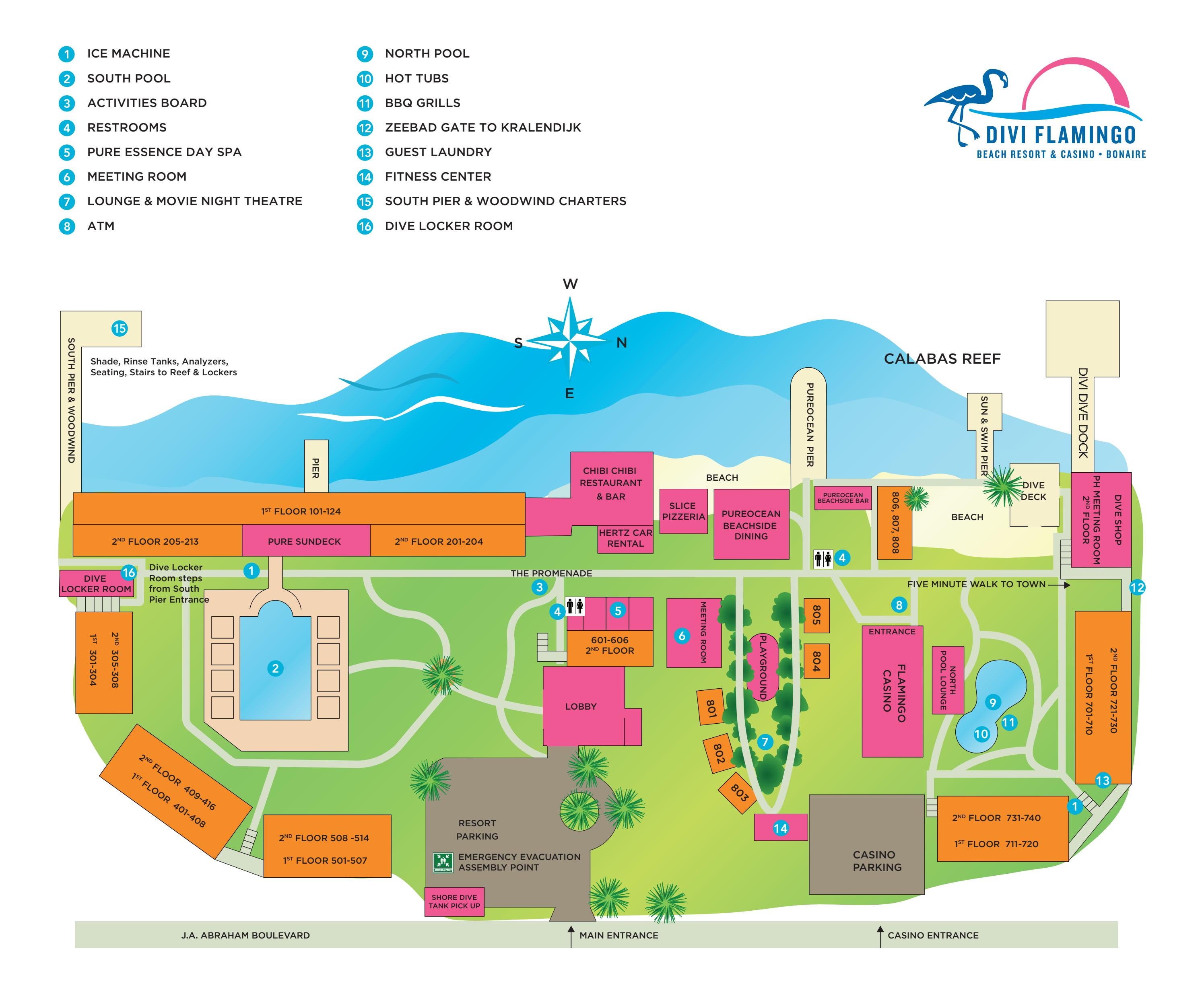 Flamingo Resort Map by Divi Resorts - Issuu