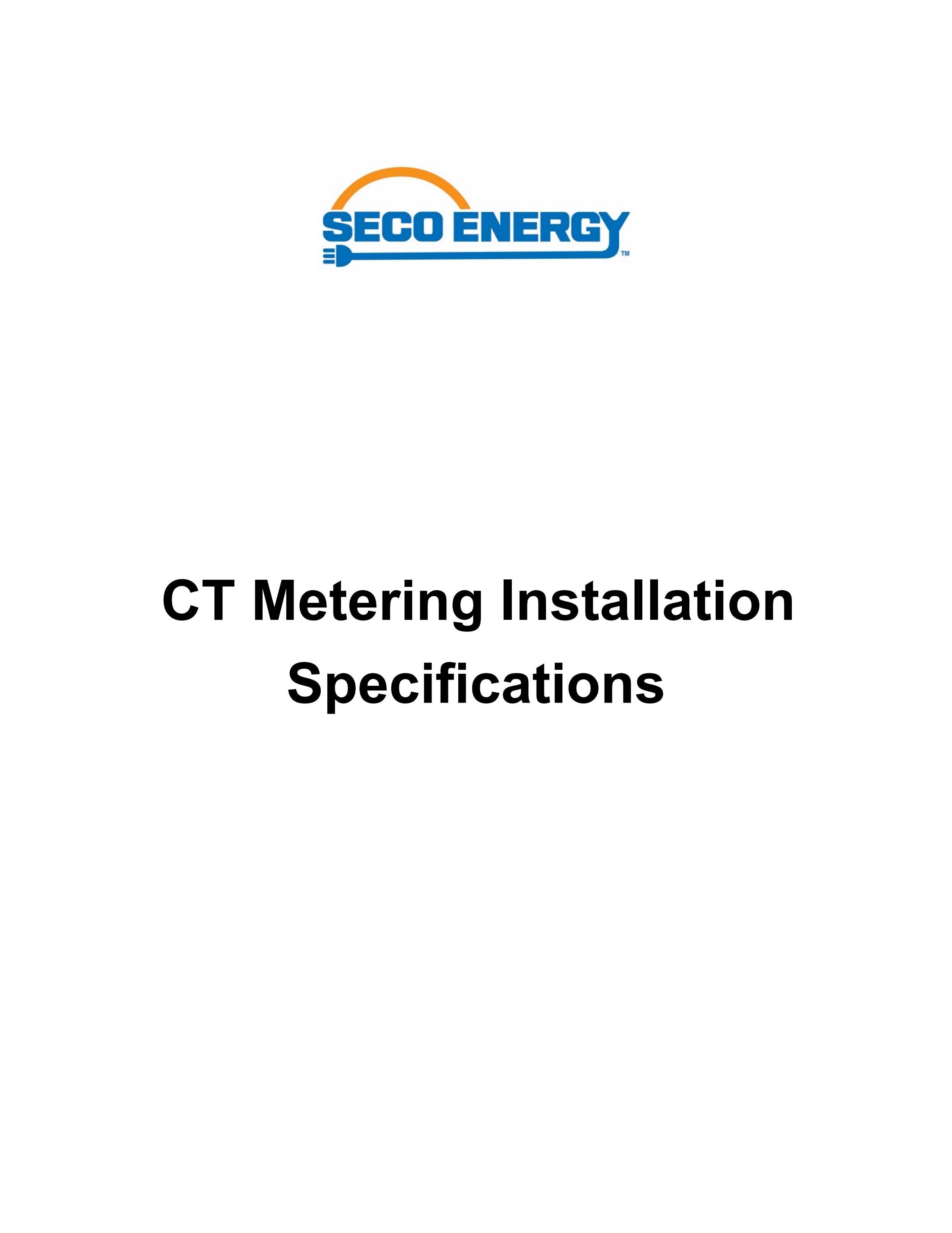 SECO Energy CT Metering Installation Specifications by SECO Energy - Issuu