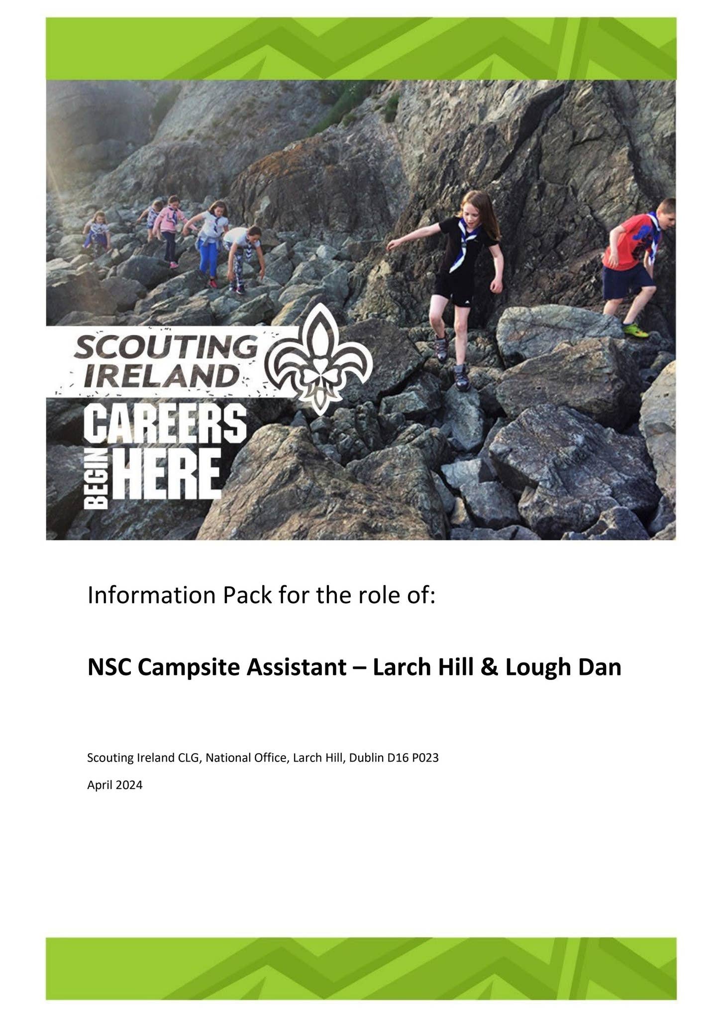 NSC Campsite Assistant Info Pack by Scouting Ireland - Issuu