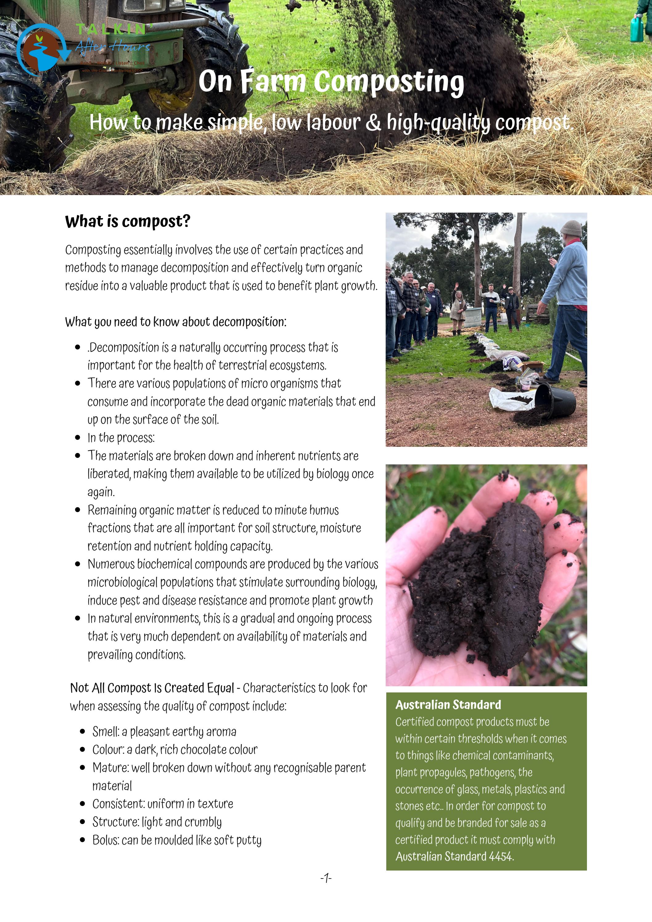 On Farm Composting Article Summary by lowerblackwood - Issuu